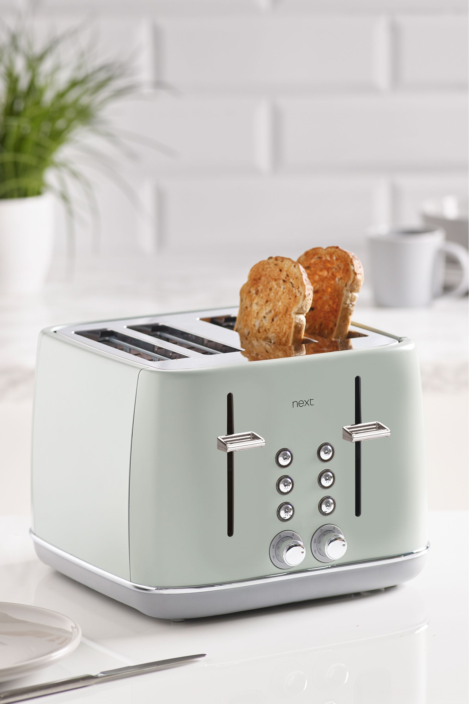 Buy Sage Green Electric 4 Slice Toaster from the Next UK online shop