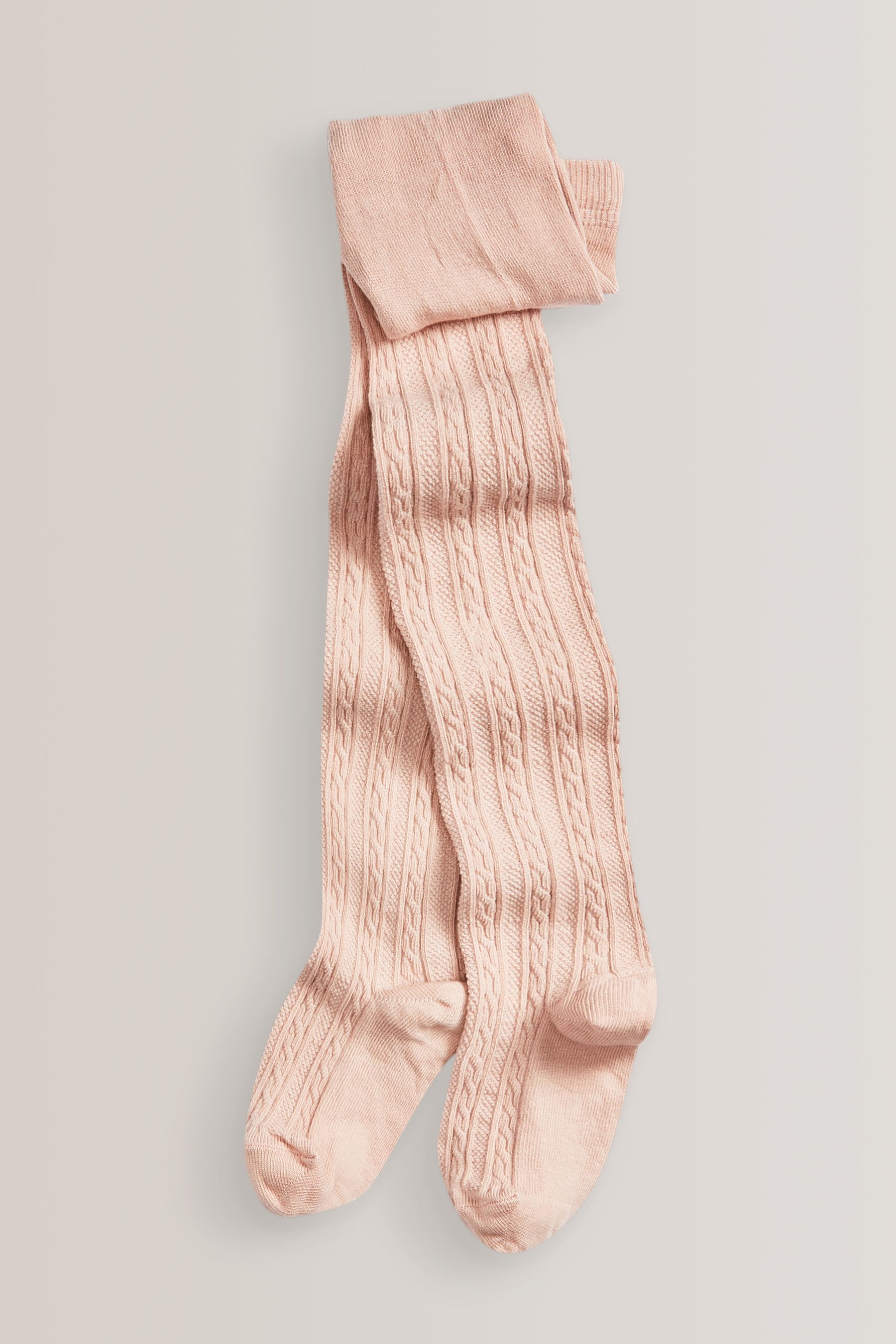 Buy Charcoal Grey/Pink/Cream Cotton Rich Cable Tights 3 Pack from Next ...