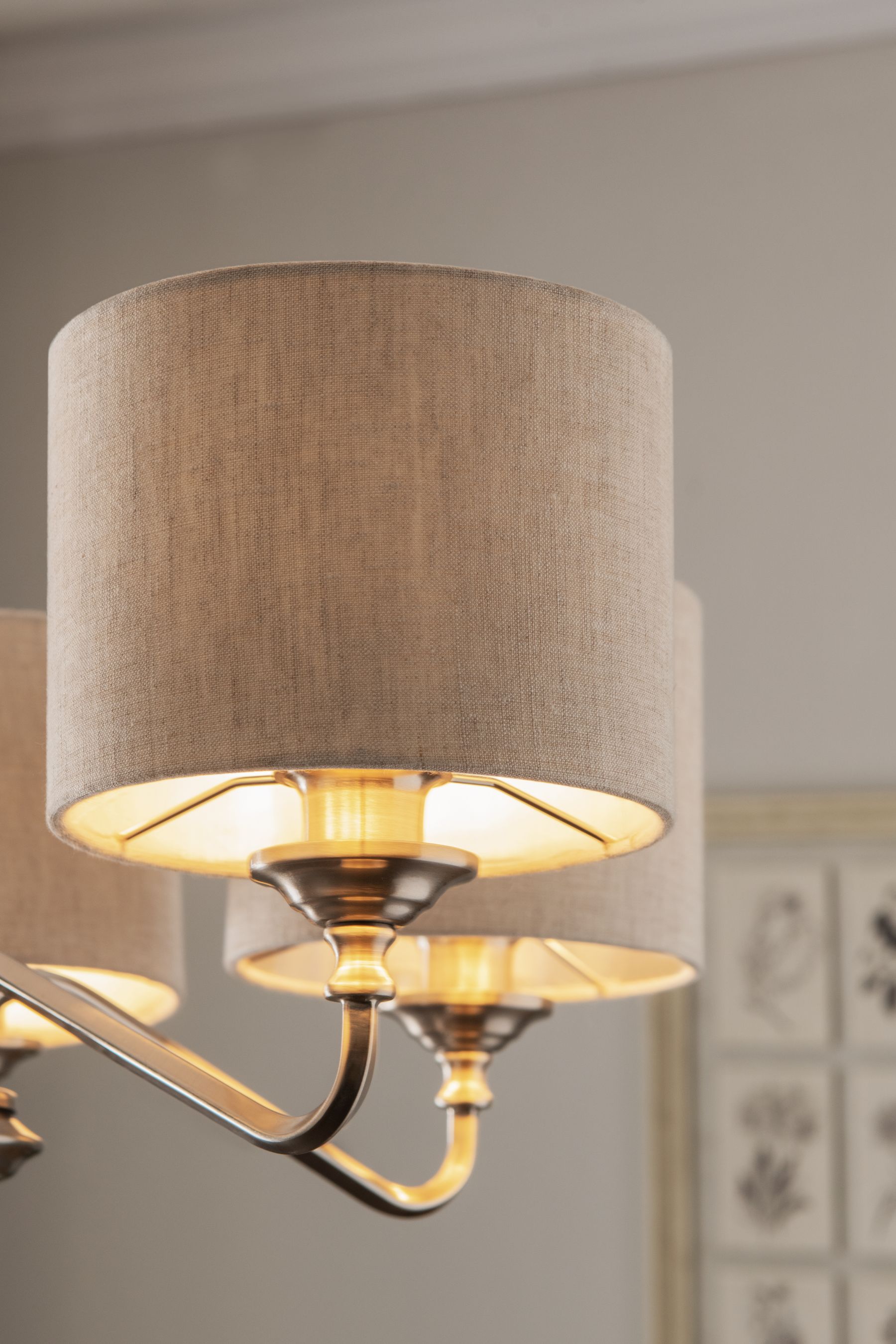 Buy Brushed Chrome Burford 5 Light Dual Mount Height Adjustable Ceiling ...