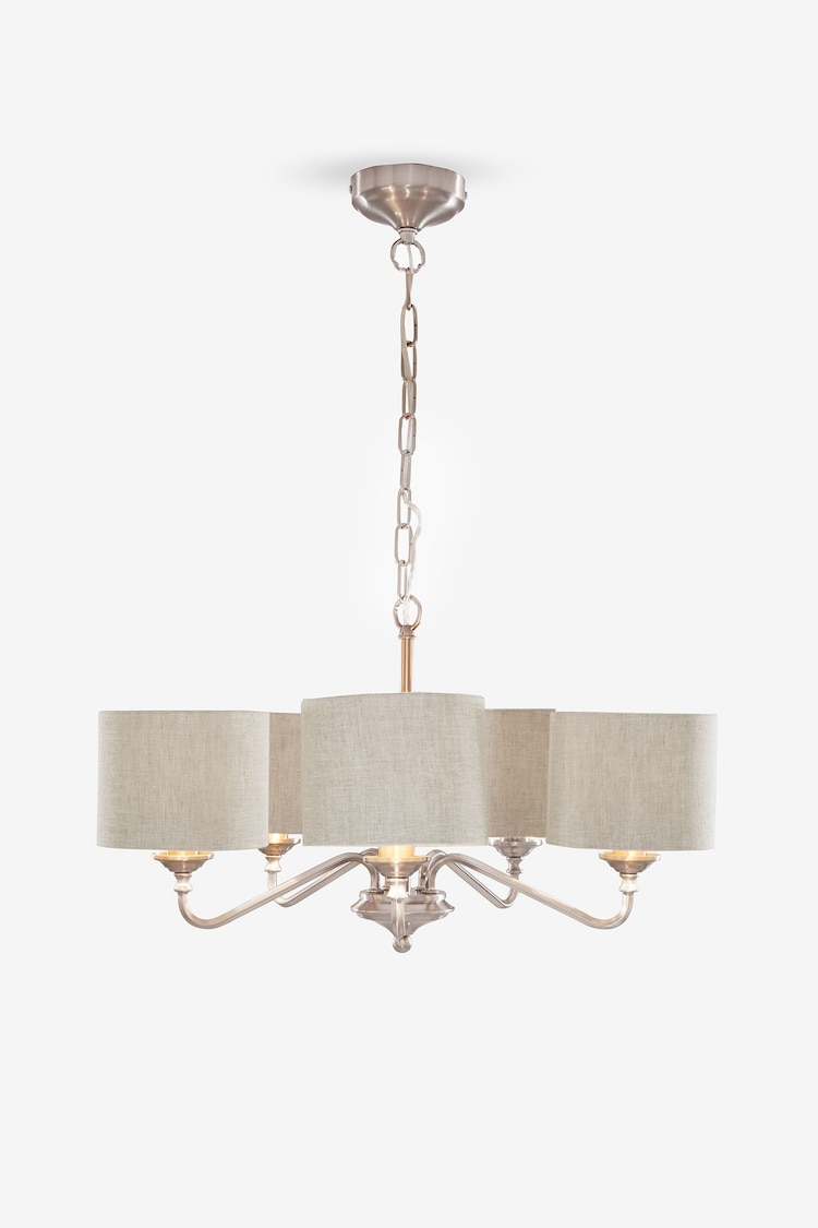 Buy Brushed Chrome Burford 5 Light Height Adjustable Ceiling Light from ...