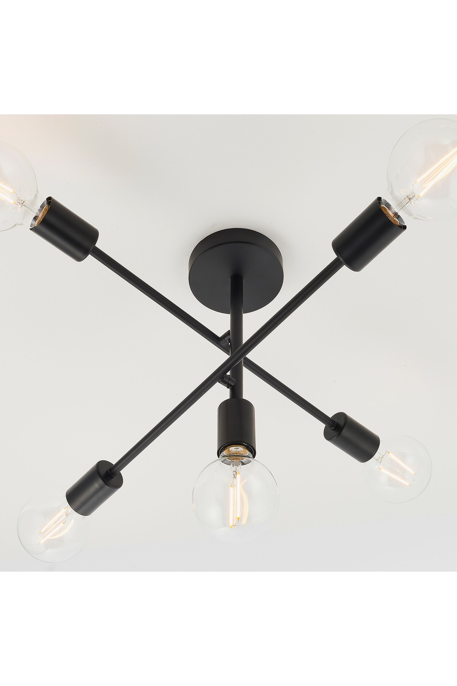 Buy Gallery Home Black Industrial 5 Bulb Ceiling Light from the Next UK ...