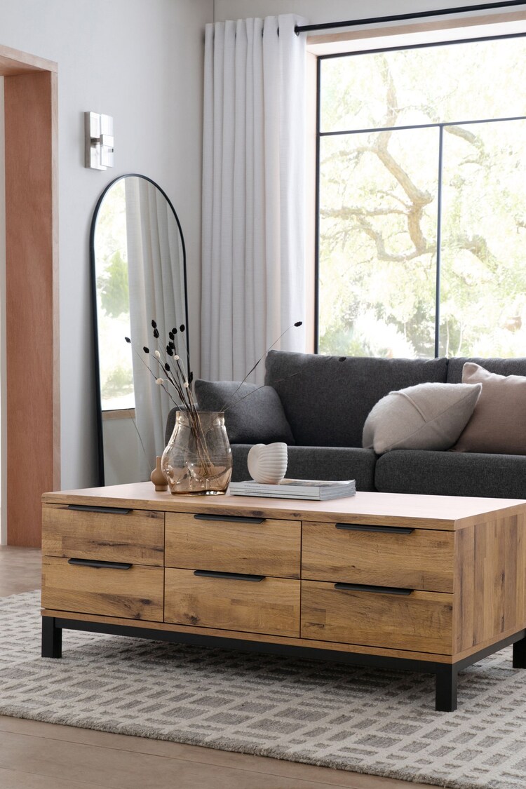 Buy Dark Bronx Large Coffee Table With Drawers from the Next UK online shop
