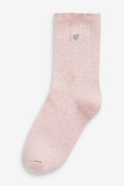 Buy Multi 7 Pack Cotton Rich Heart Embroidered Ankle Socks from the ...