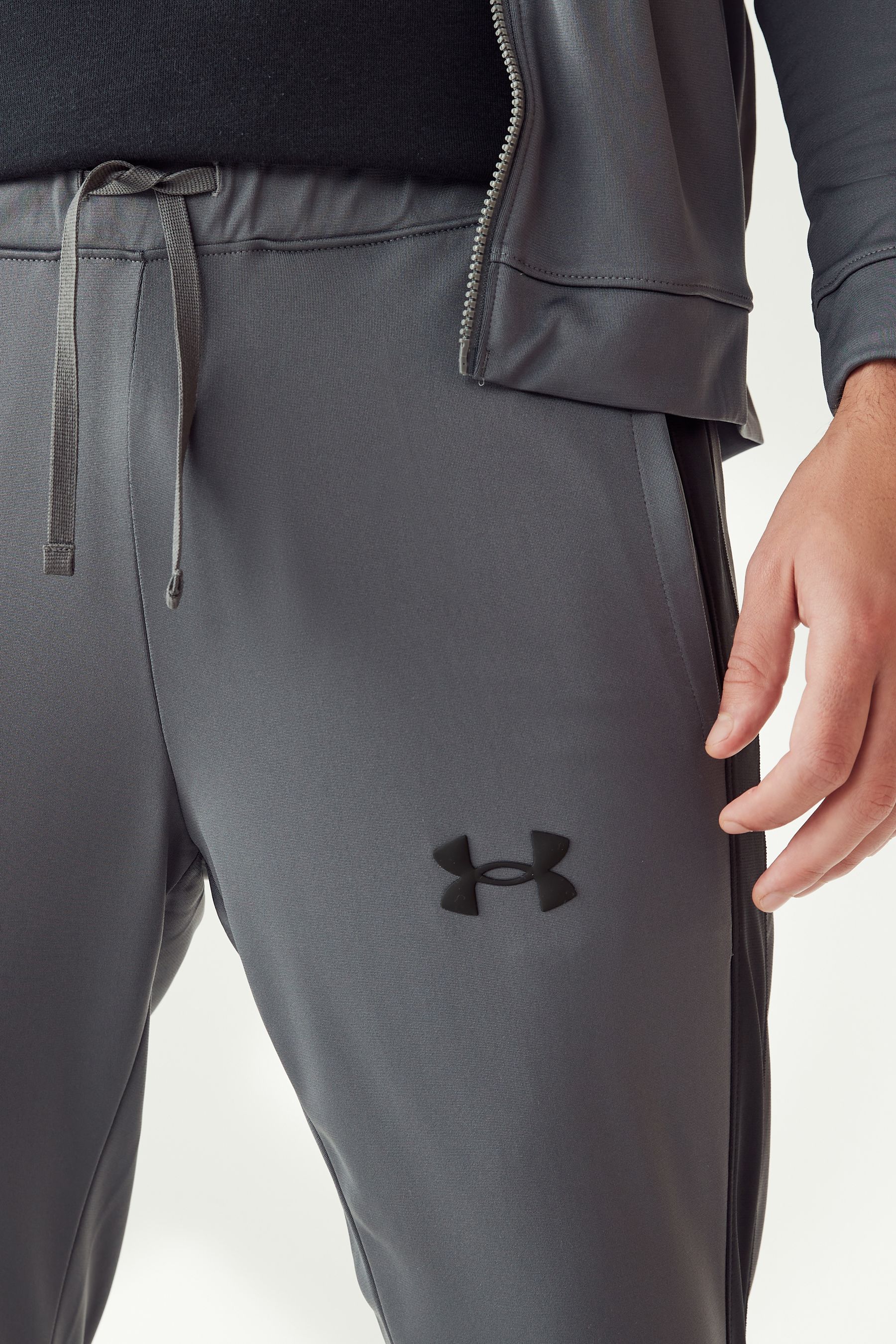 Buy Under Armour Grey/Black Under Armour Grey/Black Rival Knit Hooded ...