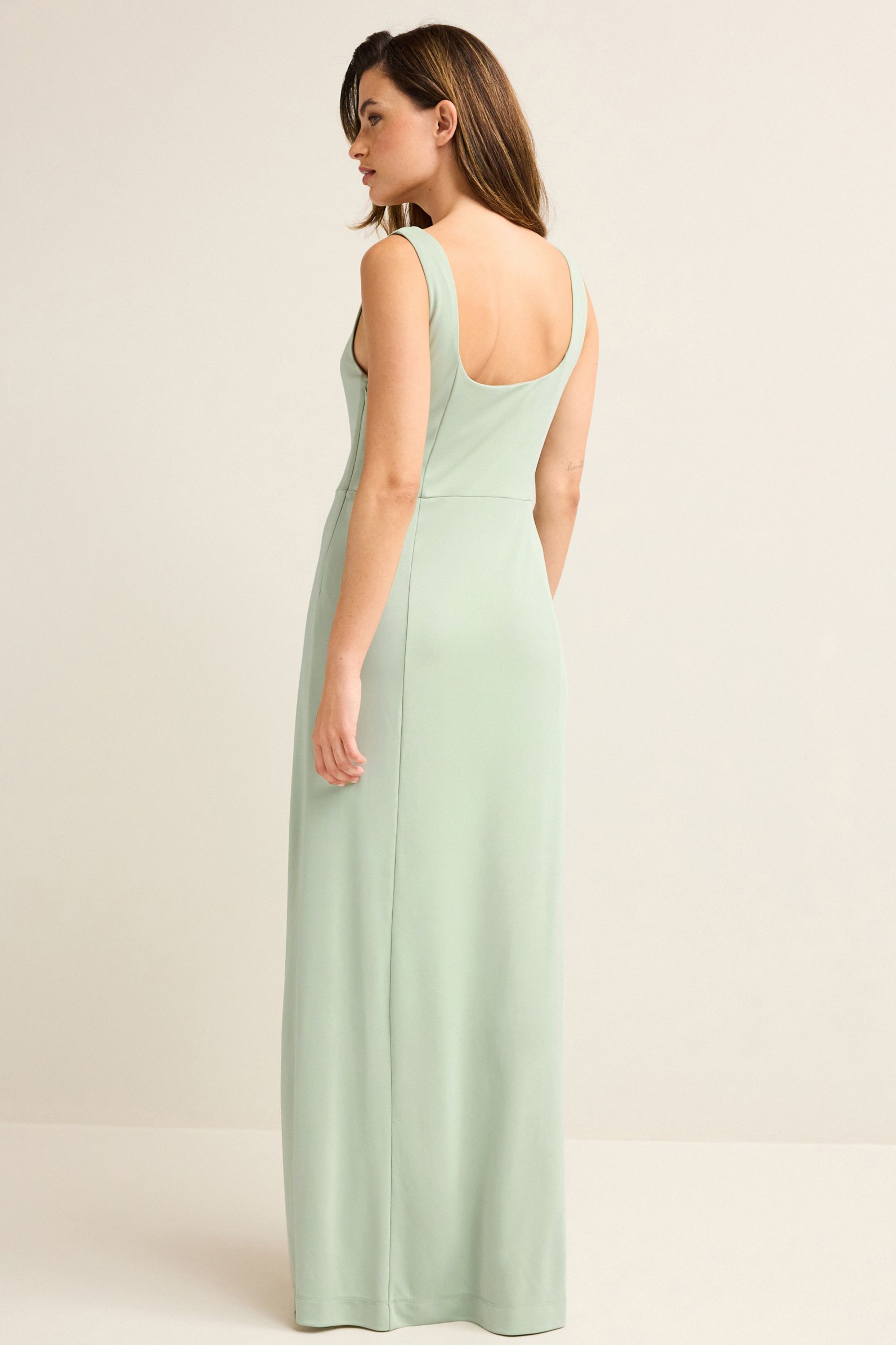 Buy Sage Green Square Neck Bridesmaid Maxi Dress from the Next UK ...
