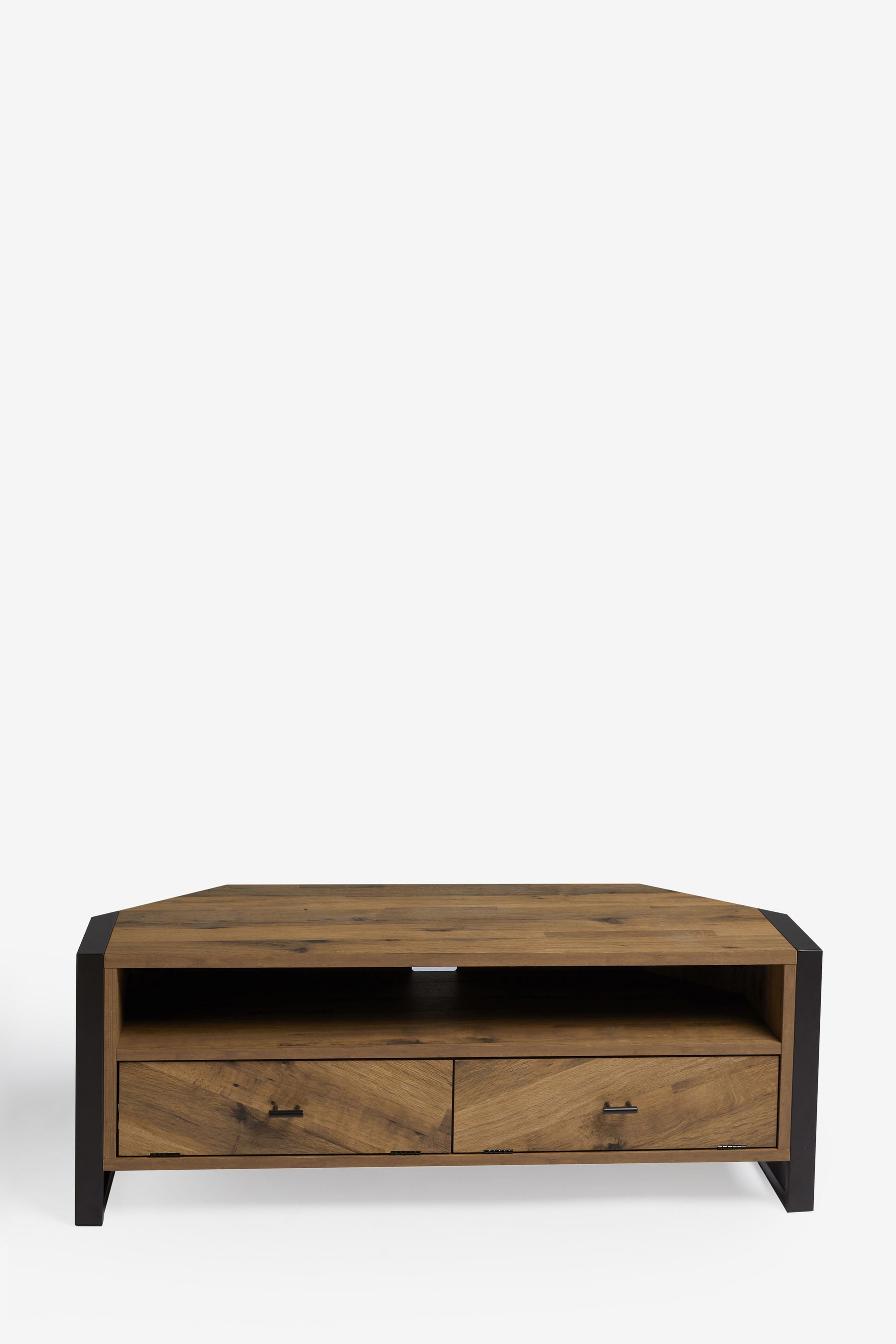 Buy Dark Bronx Chevron Oak Effect Up to 46 inch Corner TV Unit from the ...