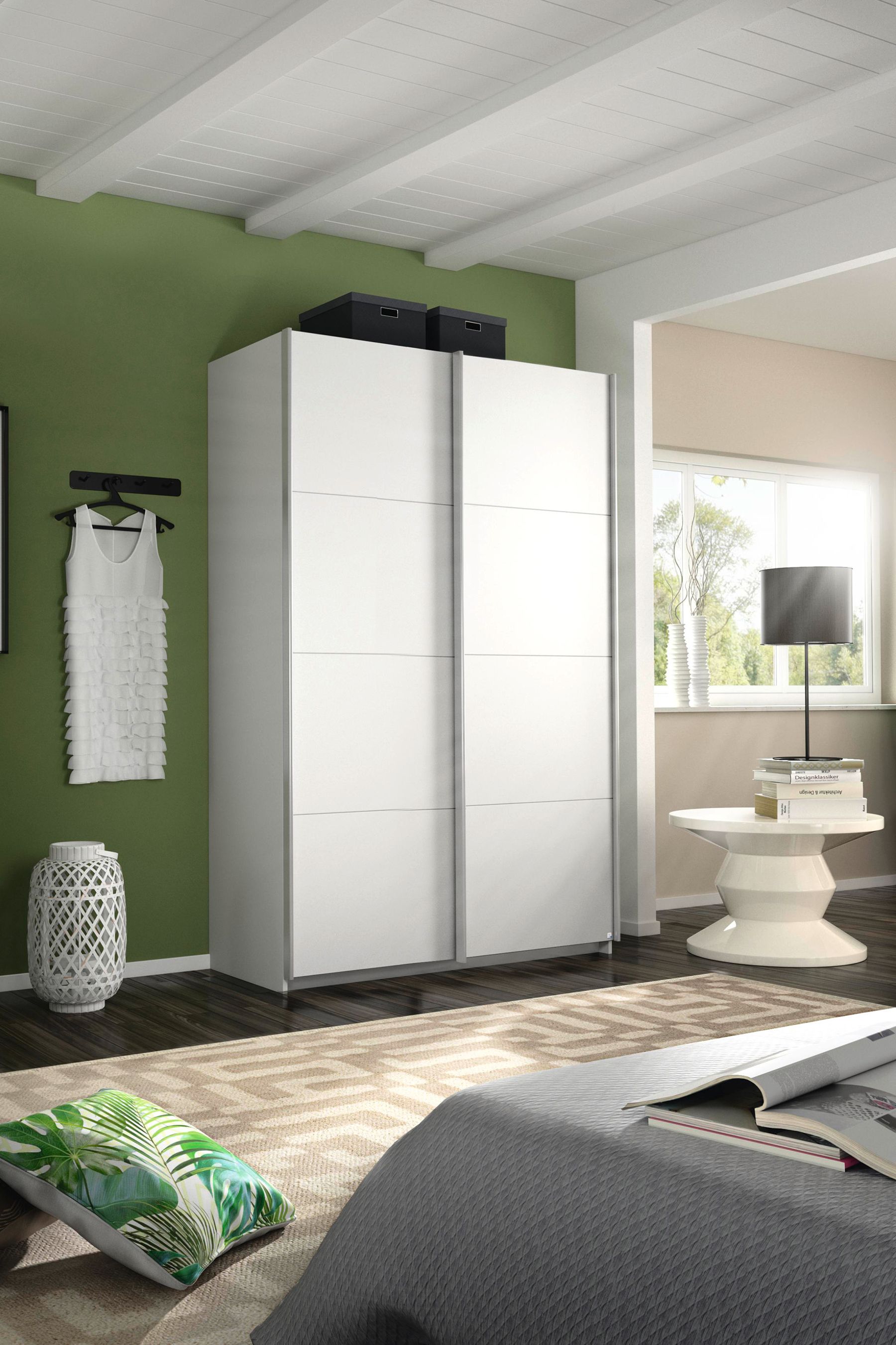 Buy Rauch White 1.3m Sliding Cameron Wood Sliding Semi Fitted Wardrobe ...