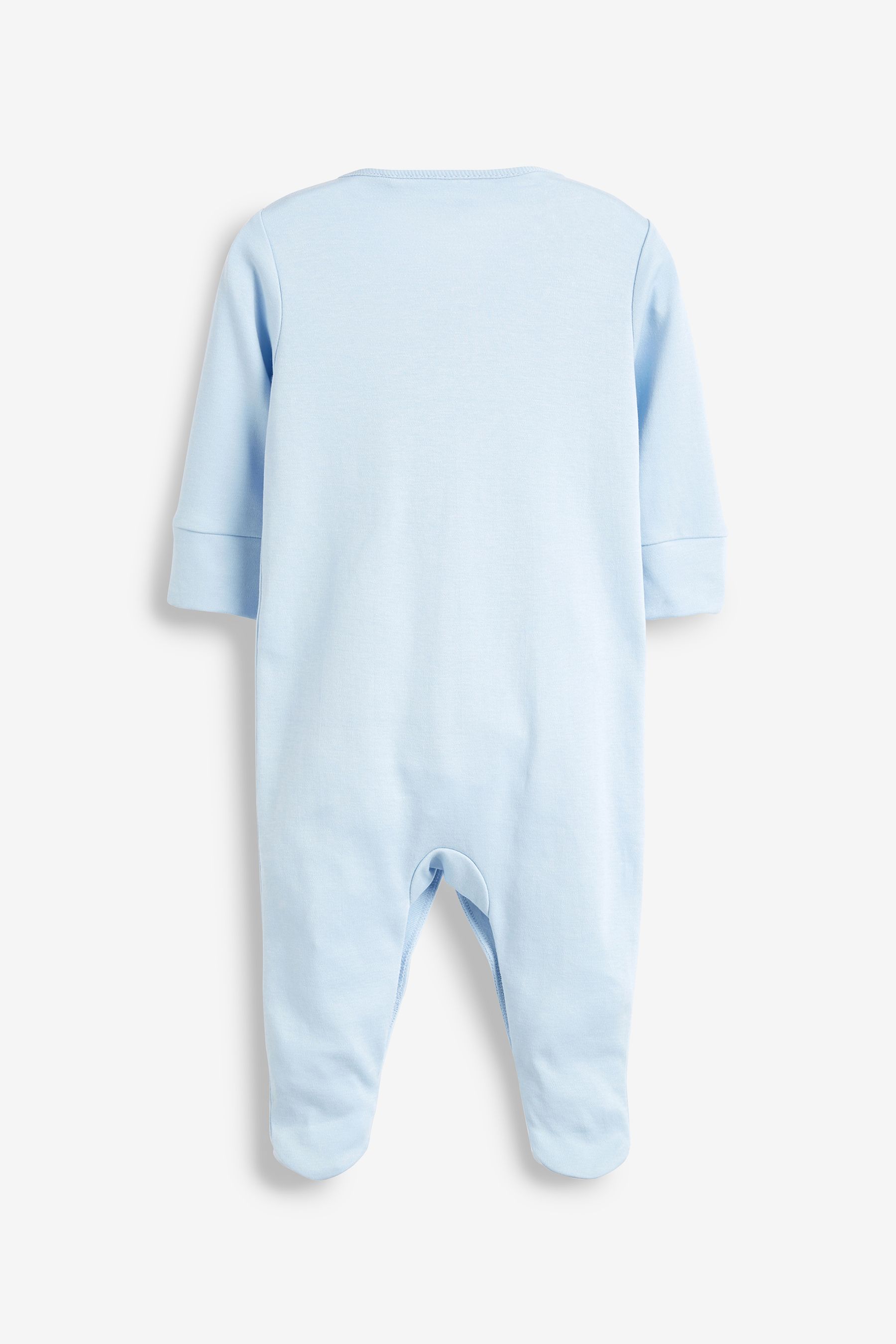 Buy Blue/White 3 Pack Baby Sleepsuits (0-2yrs) from the Next UK online shop