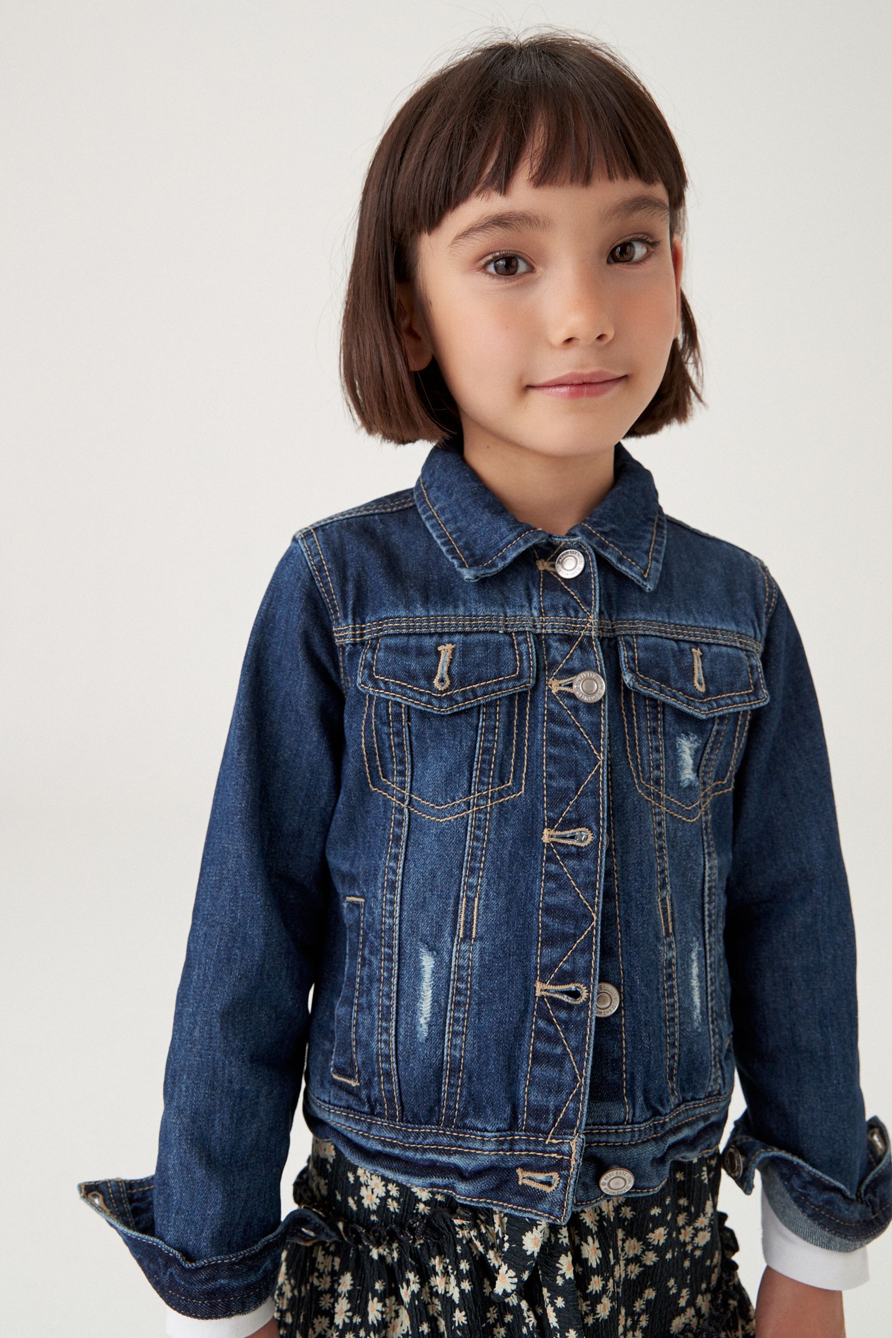 Buy Dark Wash Denim Heart Western Jacket (3-16yrs) from Next Ireland