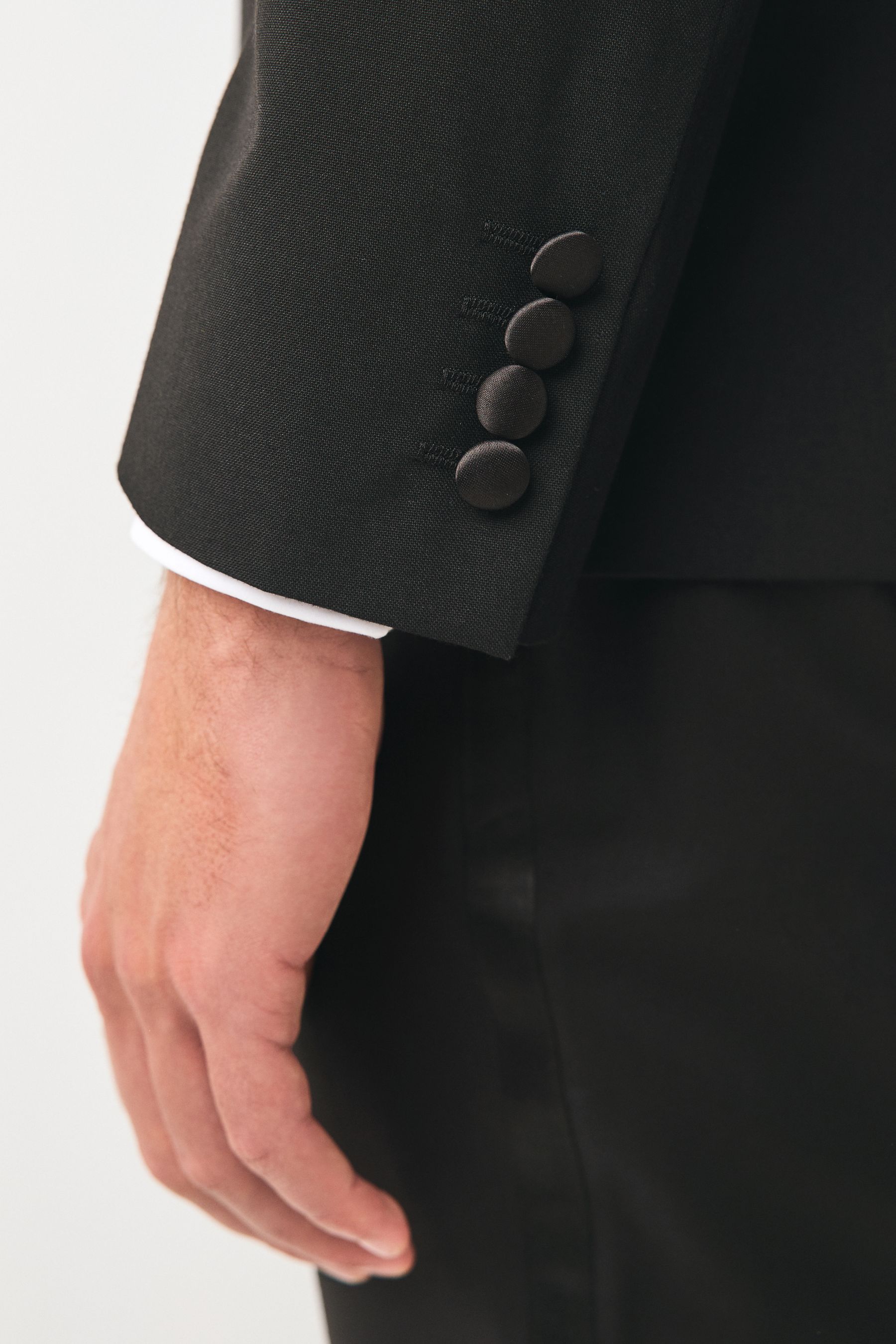 Buy Black Regular Fit Tuxedo Suit Jacket from the Next UK online shop