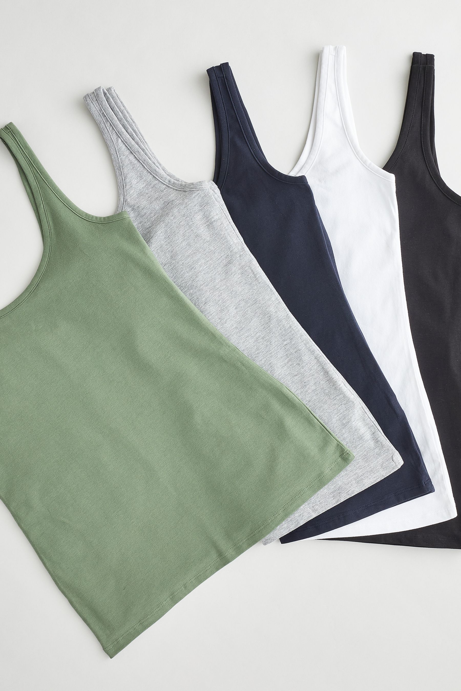 Buy Multi 5 Pack Thick Strap Vests from the Next UK online shop