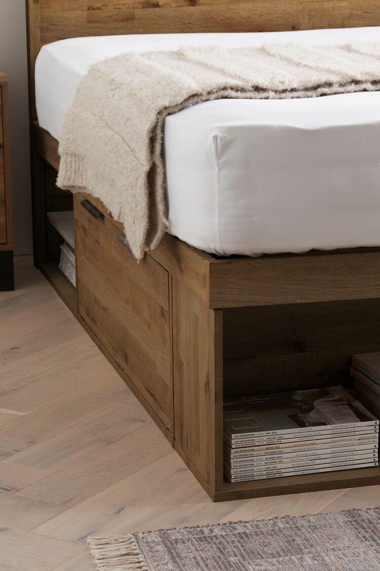 Buy Oak Effect Bronx Platform Bed Frame with Storage from the Next UK ...