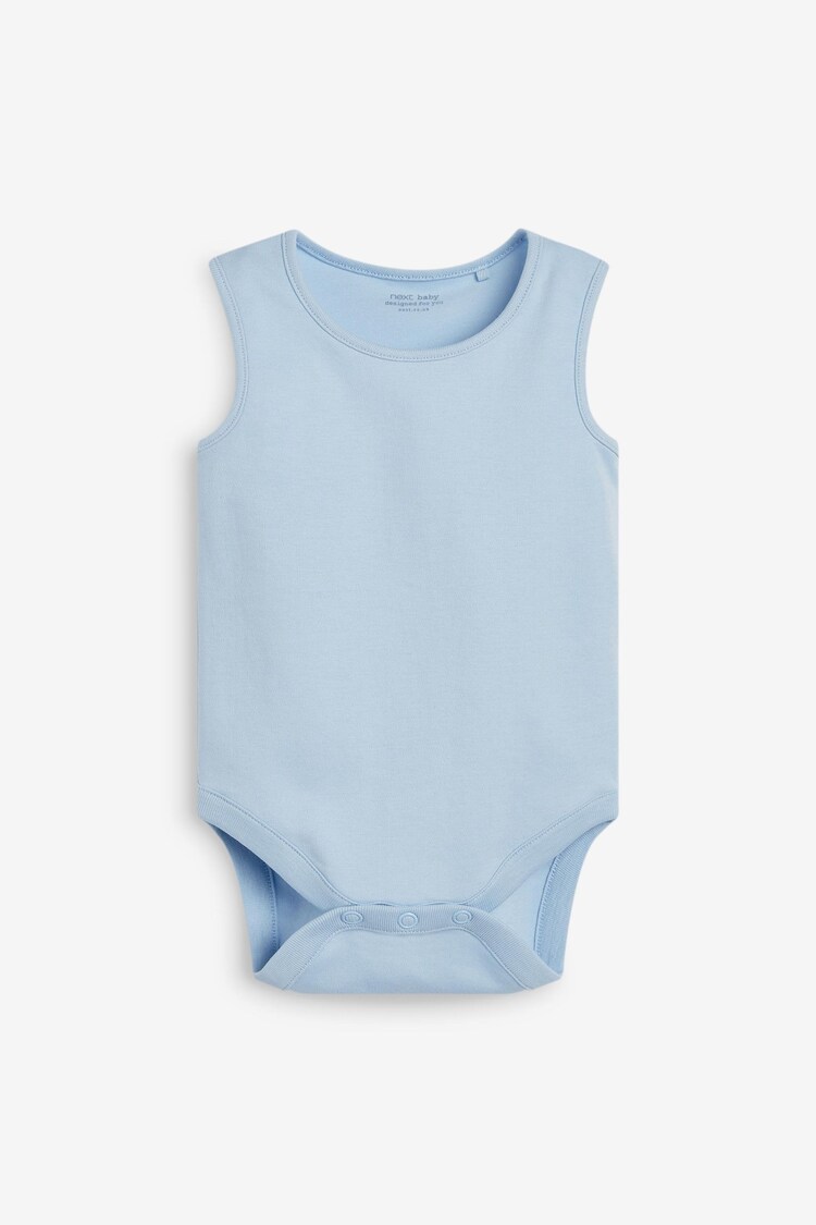 Buy Blue 7 Pack Baby 5 Pack Vest Bodysuits from the Next UK online shop