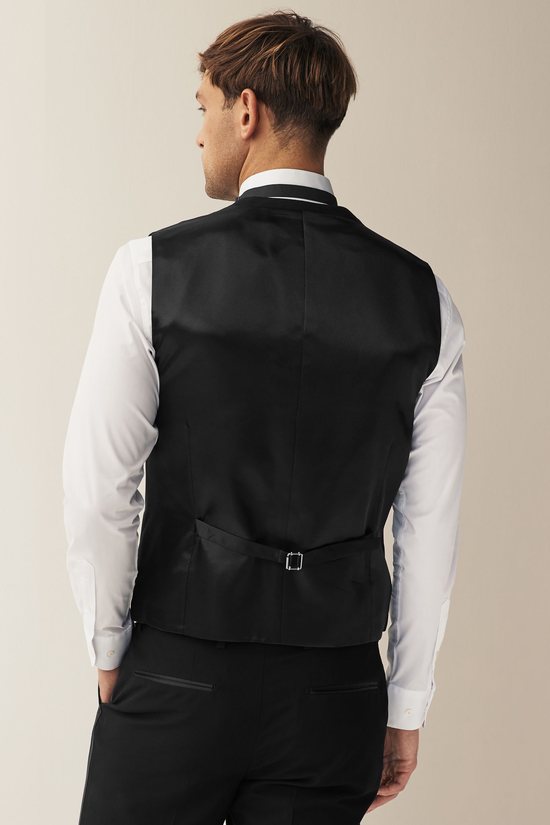 Buy Black Regular Fit Waistcoat from the Next UK online shop