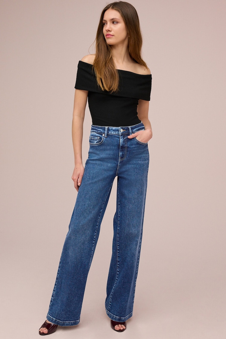 Buy Dark Blue Wide Leg Jeans from Next USA
