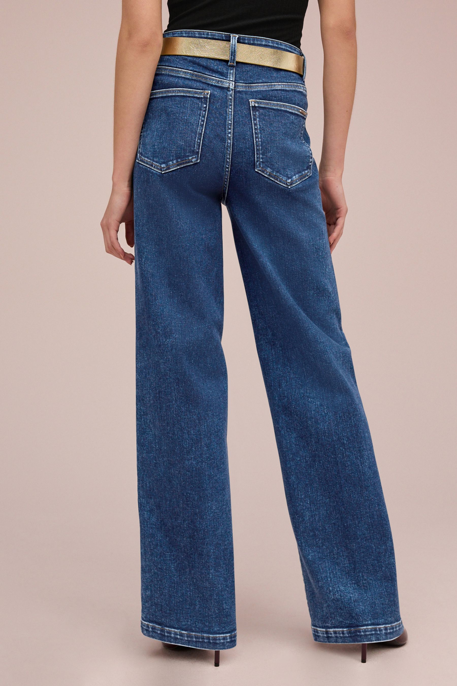 Buy Dark Blue Wide Leg Jeans from Next Australia