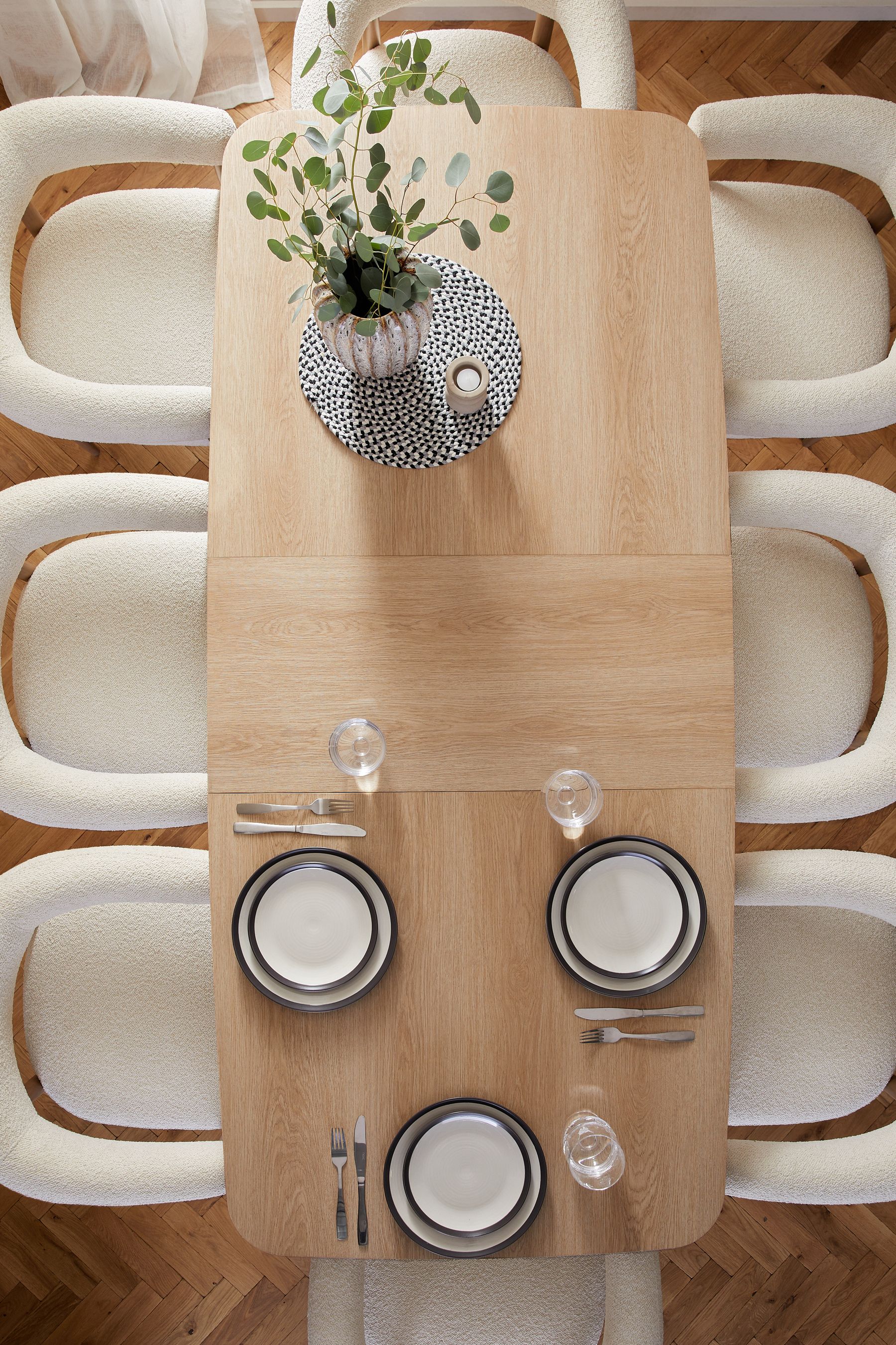 Buy Light Oak Effect Jackson 6 to 8 Seat Extending Dining Table from ...