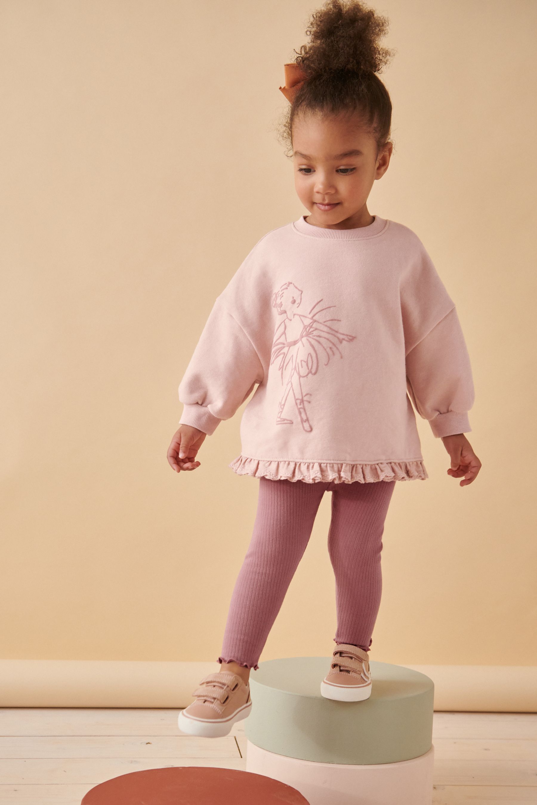 Buy Pink Frill Hem Sweater & Leggings Set (3mths-7yrs) from Next Australia