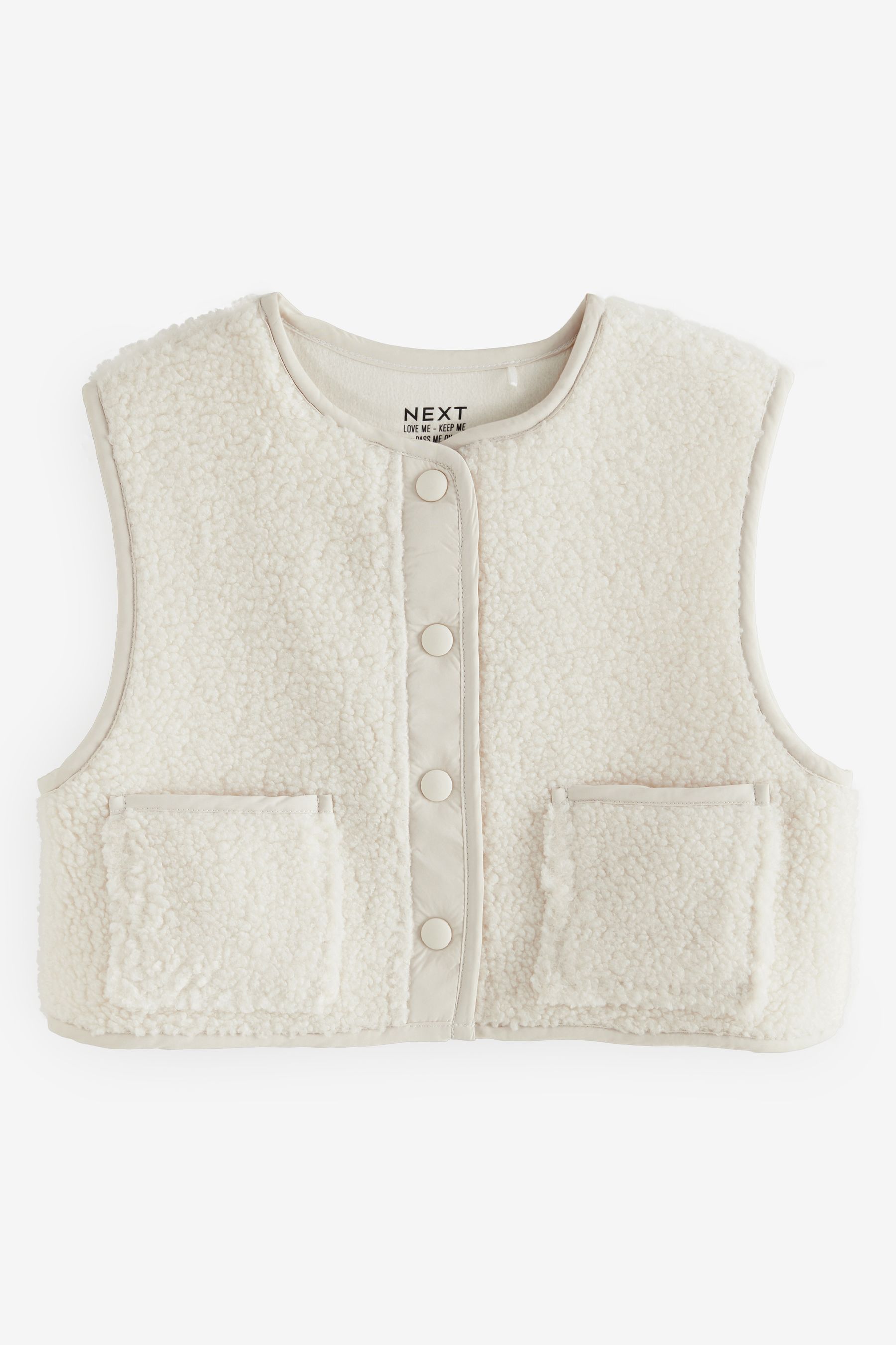 Buy Cream Borg Gilet (3mths-7yrs) from the Next UK online shop