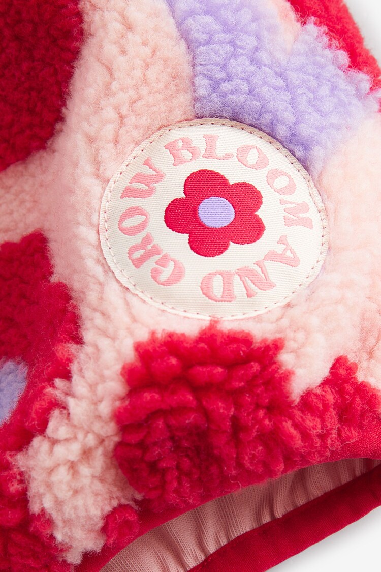 Buy Red Hooded Floral Print Zip Fleece Jacket (3mths-7yrs) from Next ...