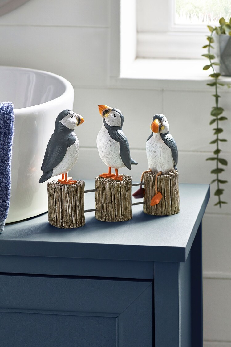 Buy Black/White Set of 3 Ornaments Puffin from Next Australia