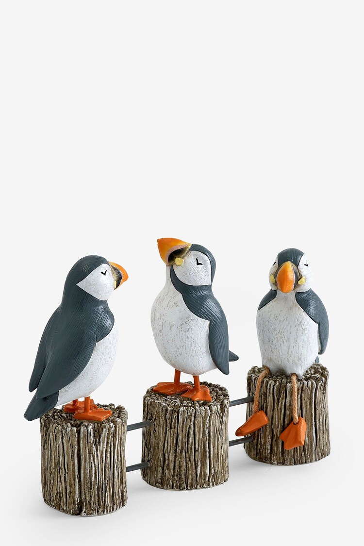 Buy Black/White Set of 3 Ornaments Puffin from Next Australia