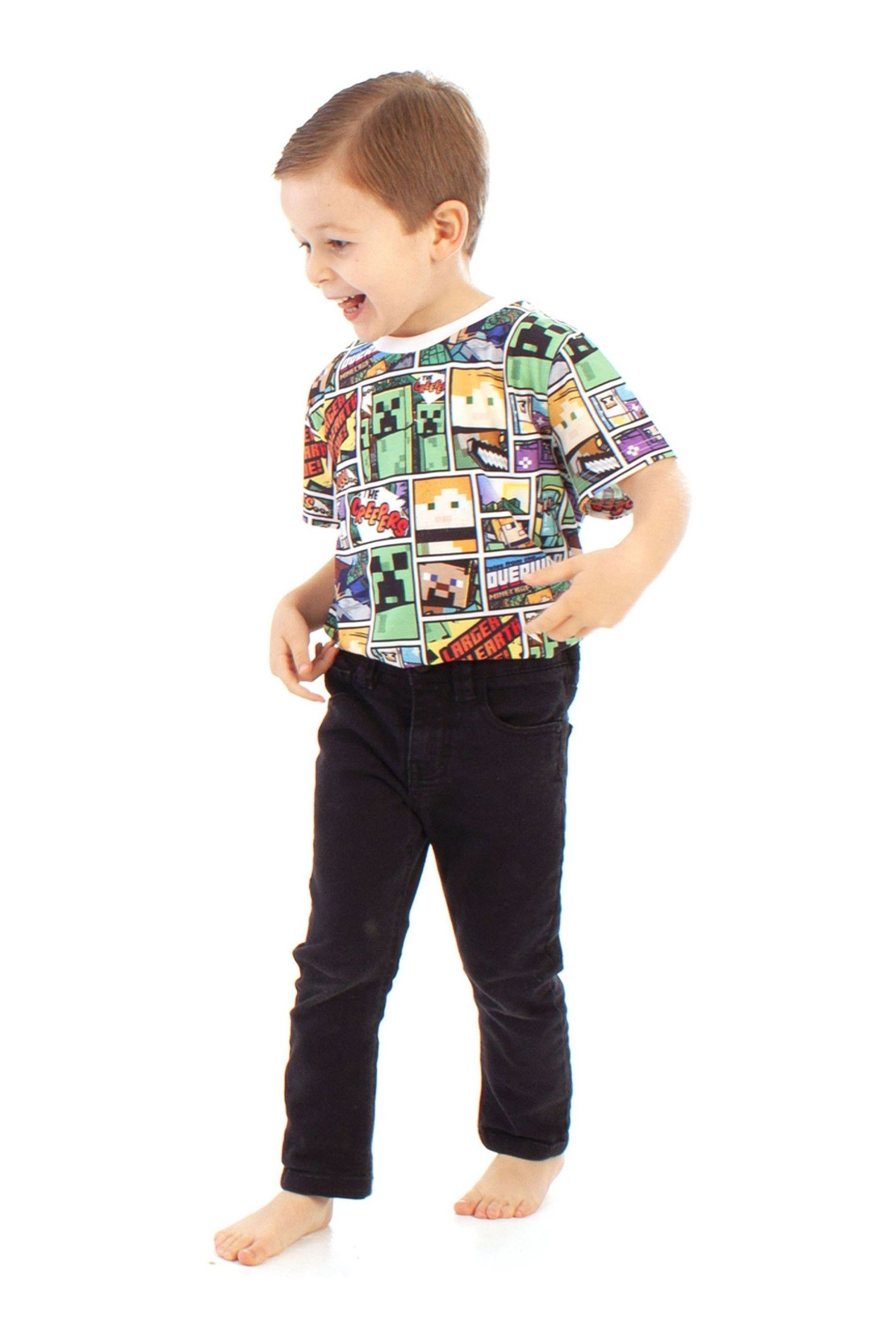 Buy Vanilla Underground White Minecraft Boys Licensed T-Shirt from the ...