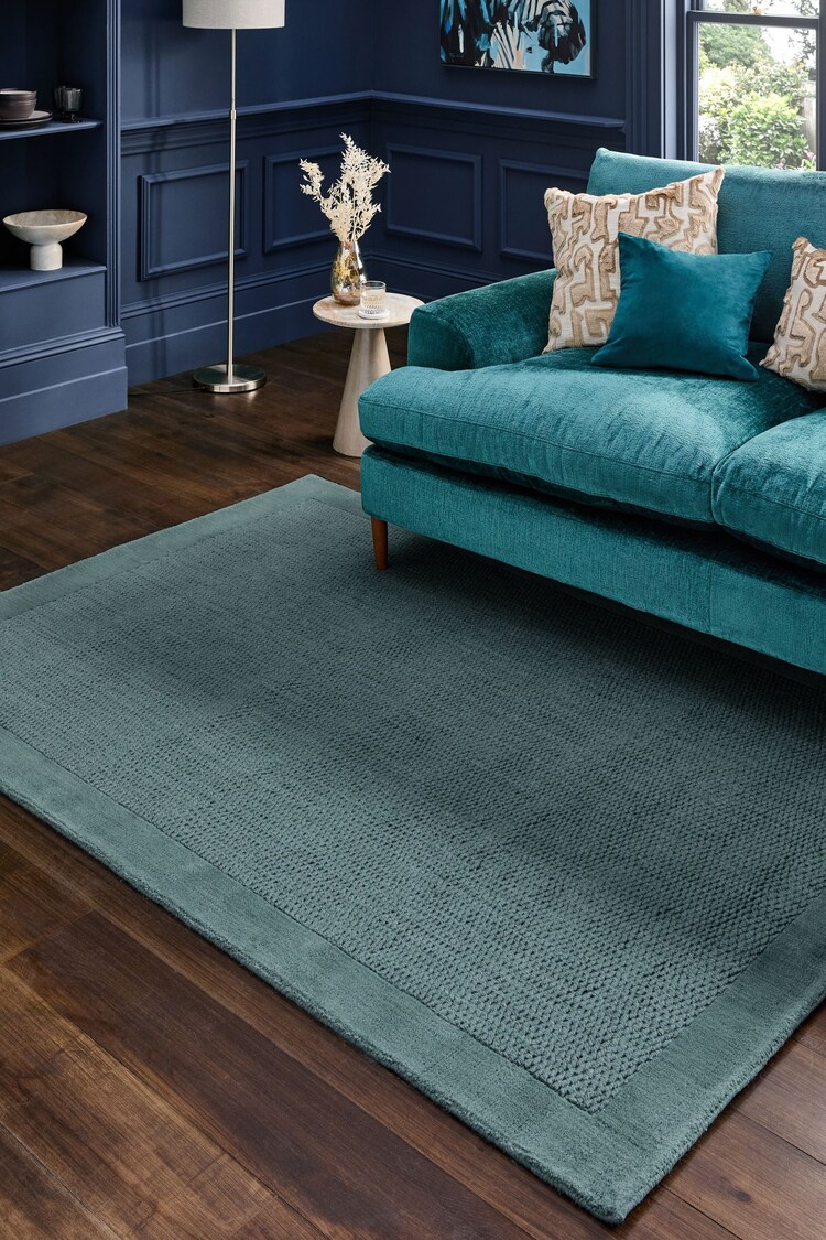 Buy Blue Florence Border Rug from the Next UK online shop