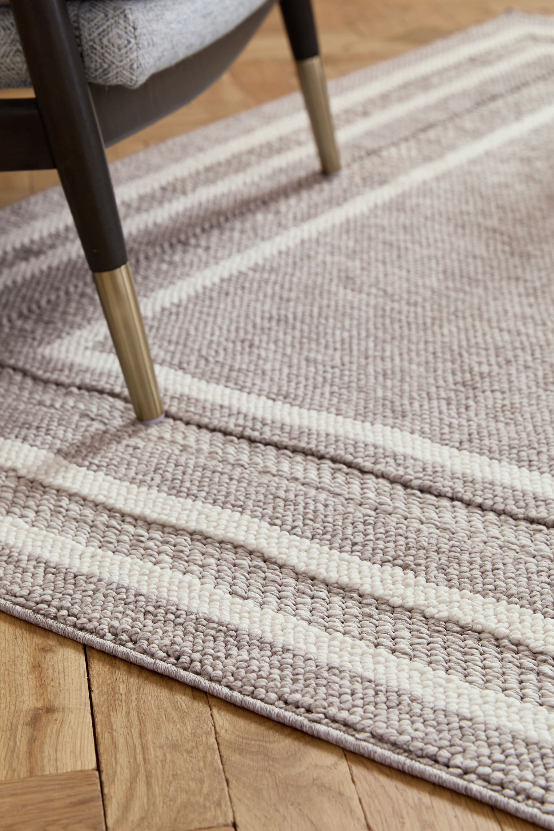 Buy Light Grey Albie Bobble Border Rug from the Next UK online shop