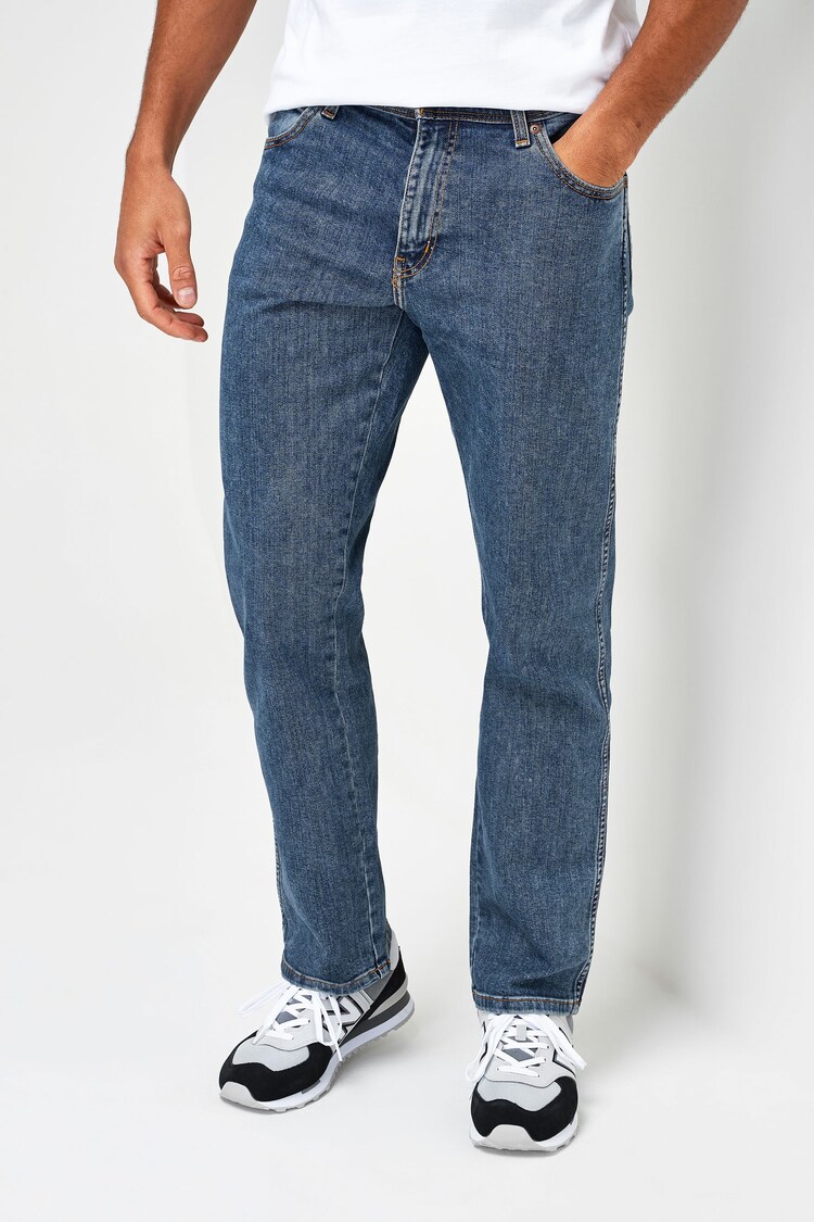Buy Wrangler Mid Wash Straight Fit Texas Authentic Jeans from the Next ...