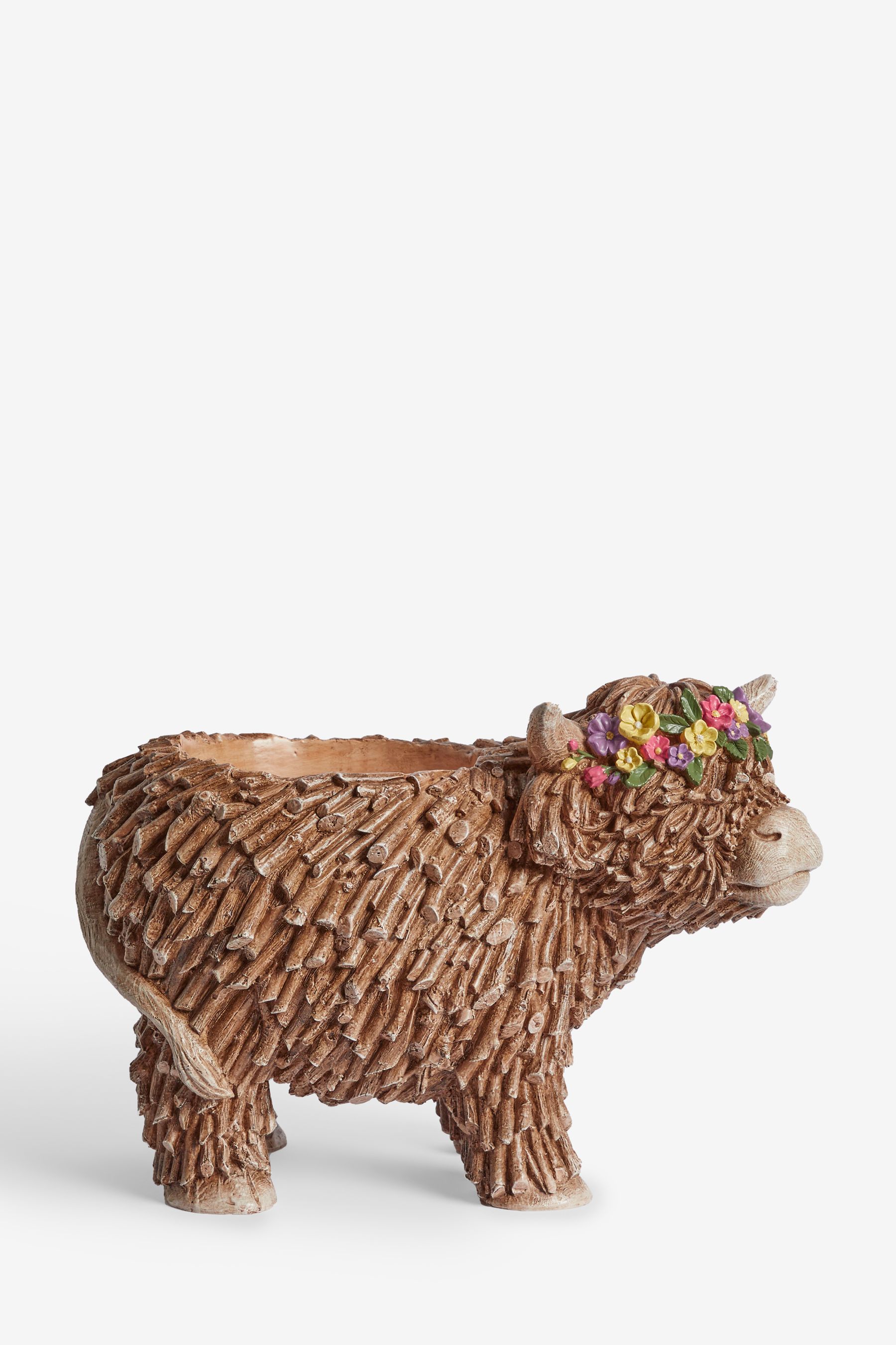 Buy Natural Outdoor Hamish The Highland Cow Plant Pot from the Next UK ...