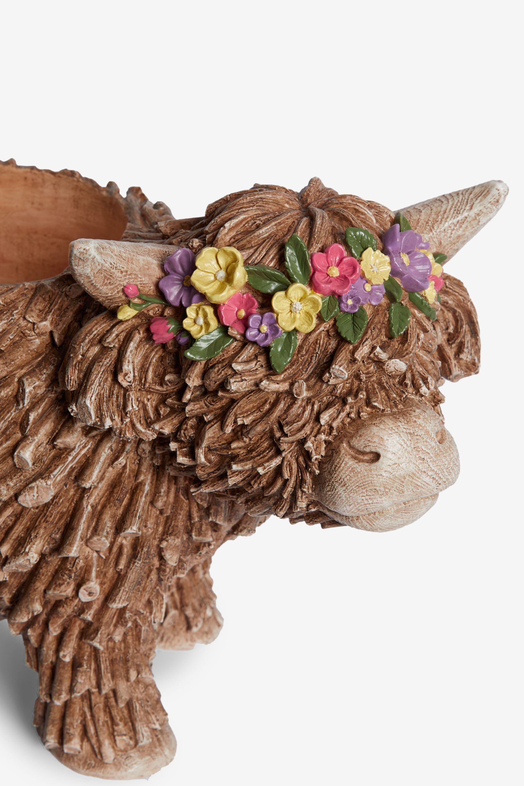 Buy Natural Outdoor Hamish The Highland Cow Plant Pot from the Next UK ...