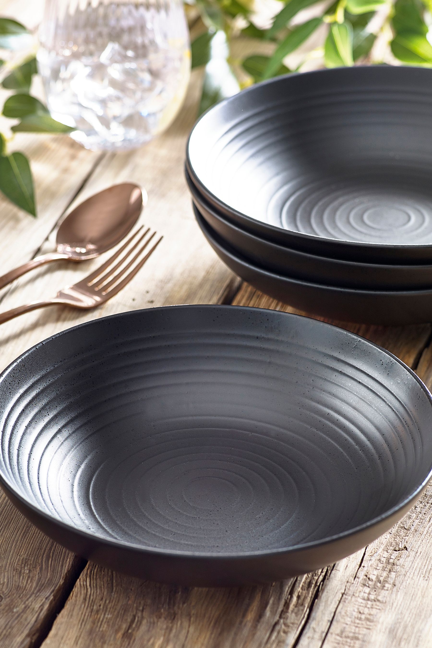 Buy Black Bronx Set of 4 Pasta Bowls from the Next UK online shop