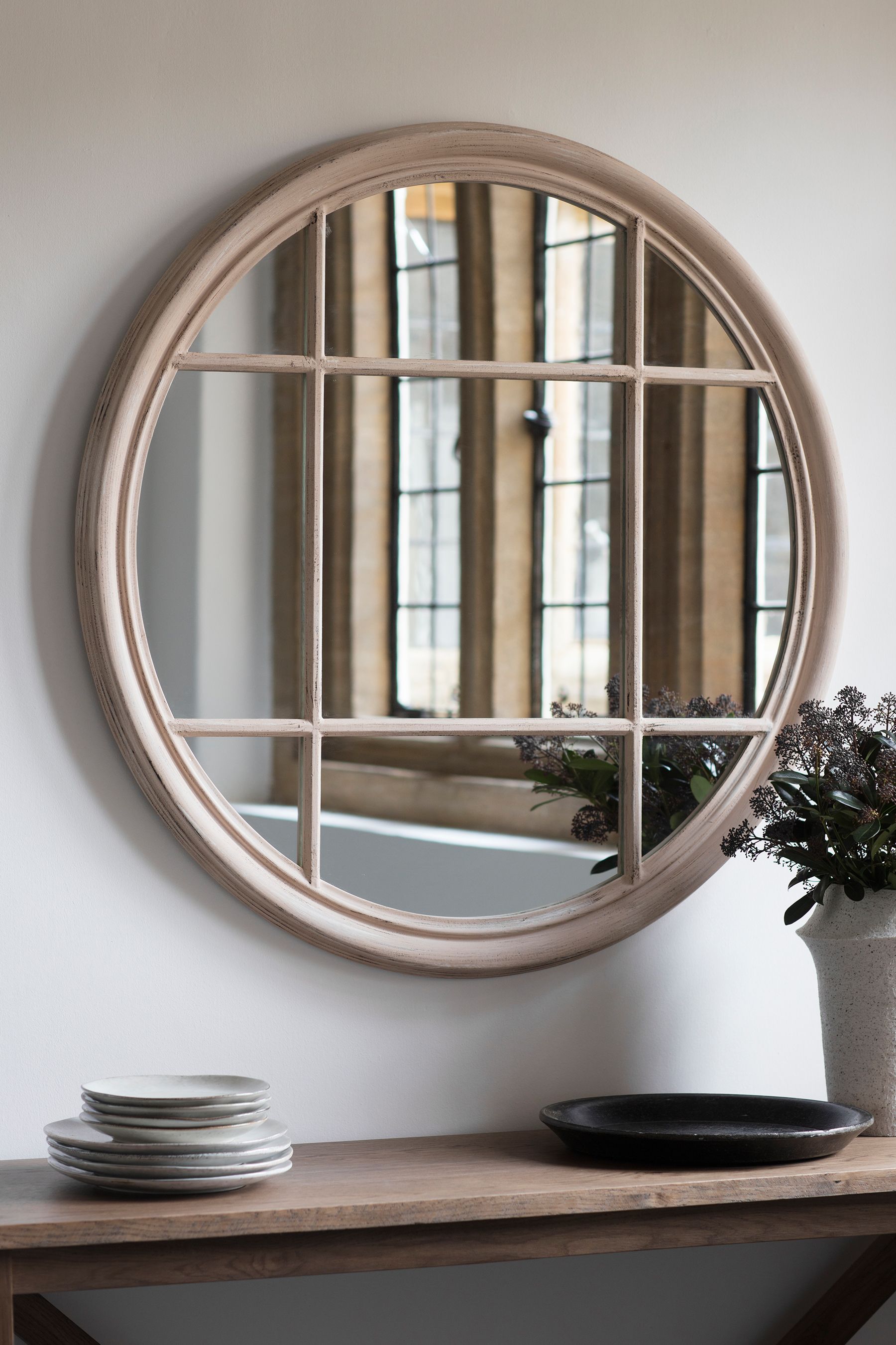 Buy Gallery Home Natural Chitton Clay Round Mirror from the Next UK ...
