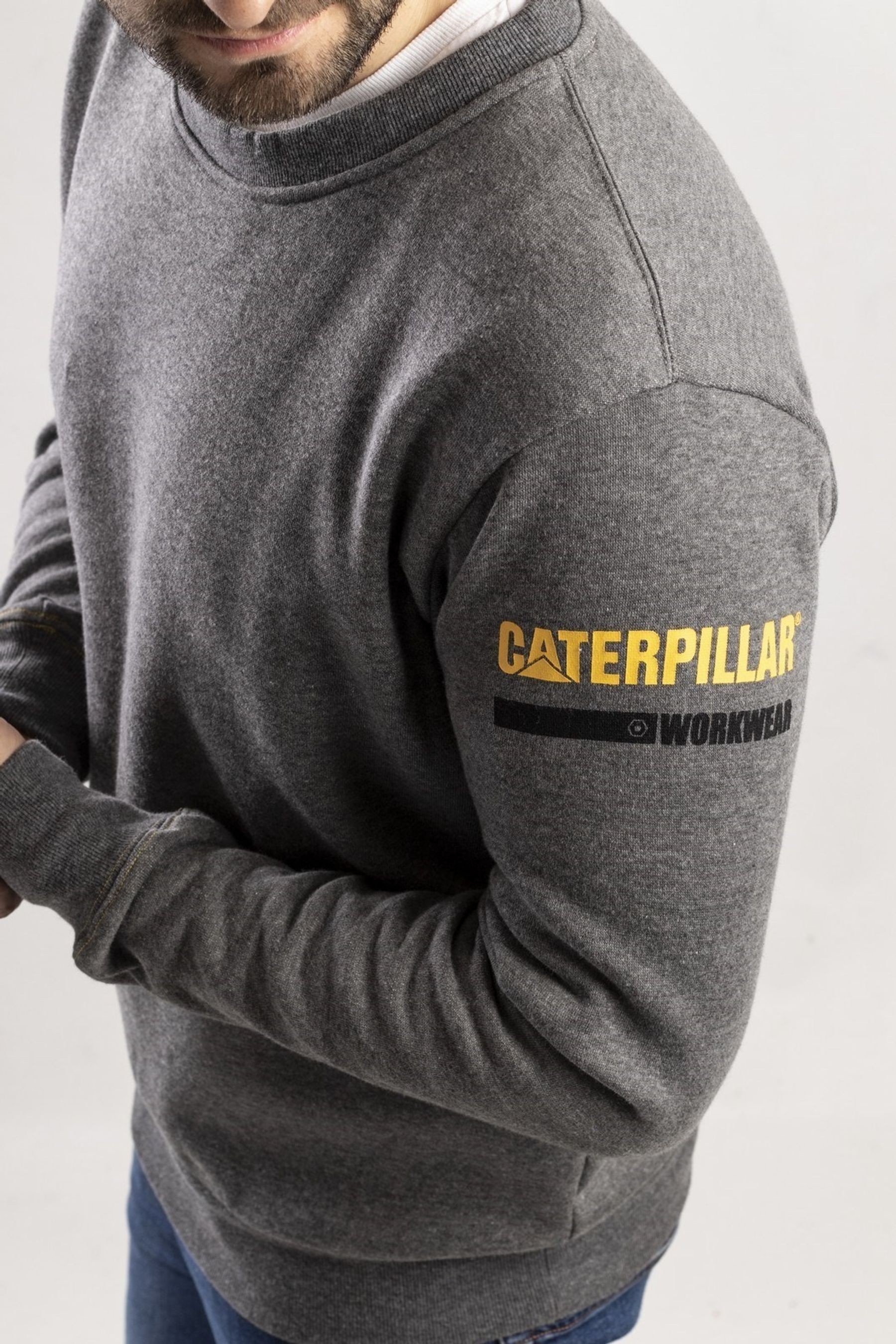 Buy CAT® Grey Essentials Crew Neck Sweater from the Next UK online shop