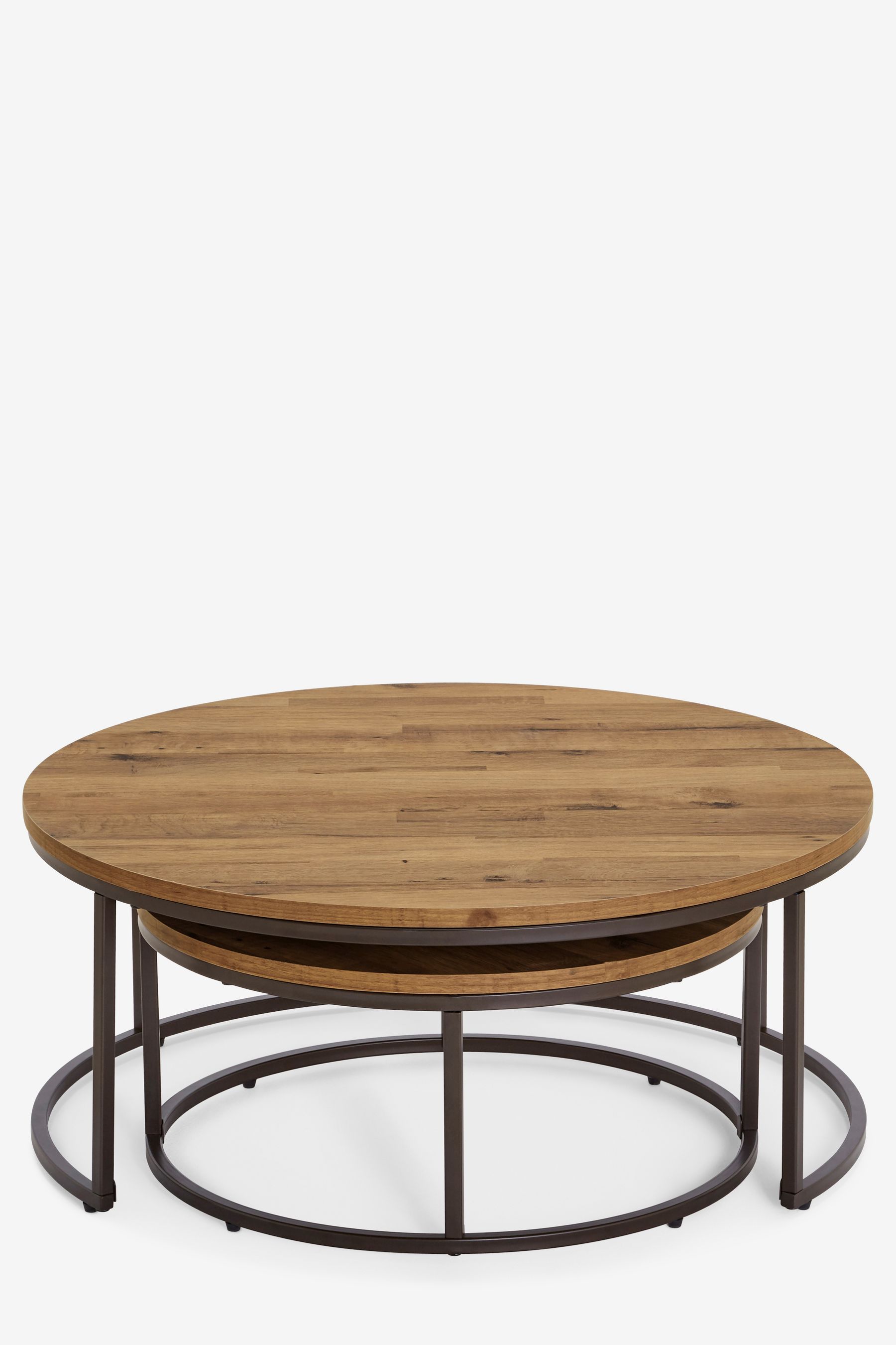 Buy Dark Bronx Nest of 2, Round Coffee Table from Next Ireland