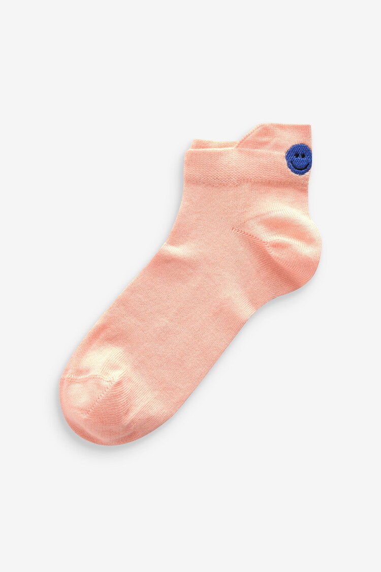 Buy Bright Embroidered Motif Trainers Socks 4 Pack from the Next UK ...