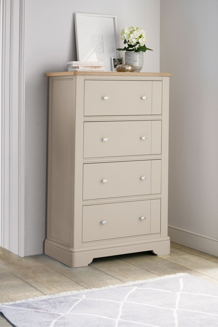 Buy Stone Hampton Painted Oak Collection 4 Drawer Chest Of Drawers from ...