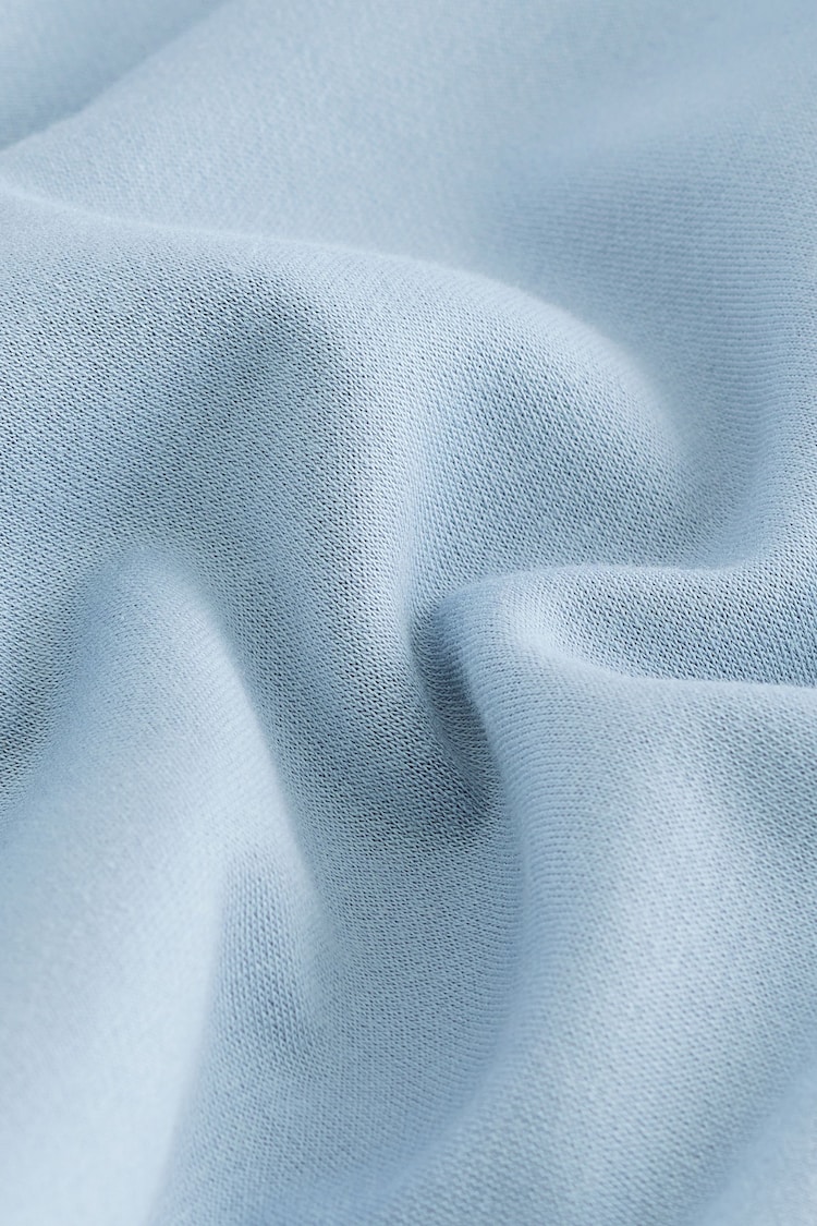 Buy Dusky Blue Essentials Longline Relaxed Fit Cotton Sweatshirt from ...