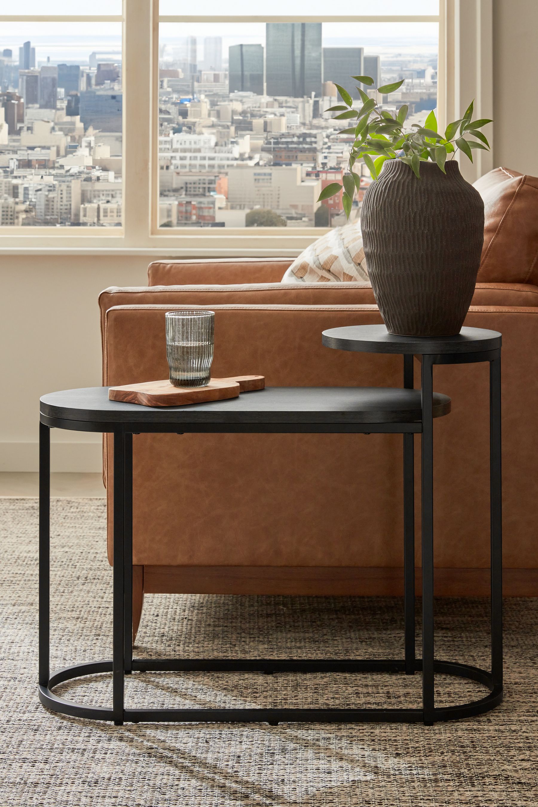 Buy Black Bronx Oak Effect Side Table from the Next UK online shop