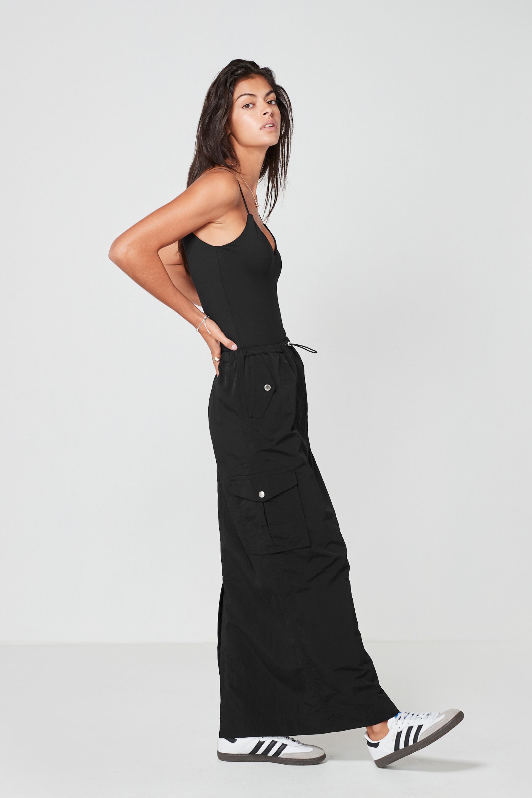 Buy Black Cargo Midi Skirt from Next Ireland