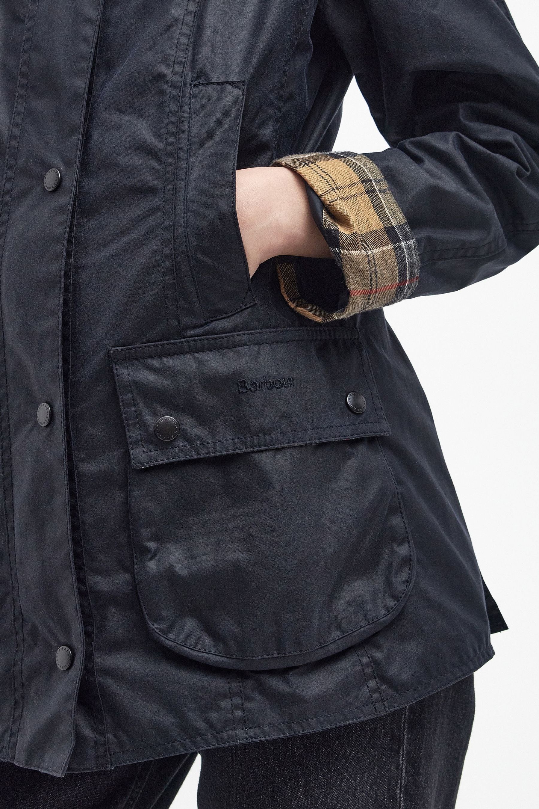Buy Barbour® Navy Beadnell Classic Wax Jacket from the Next UK online shop