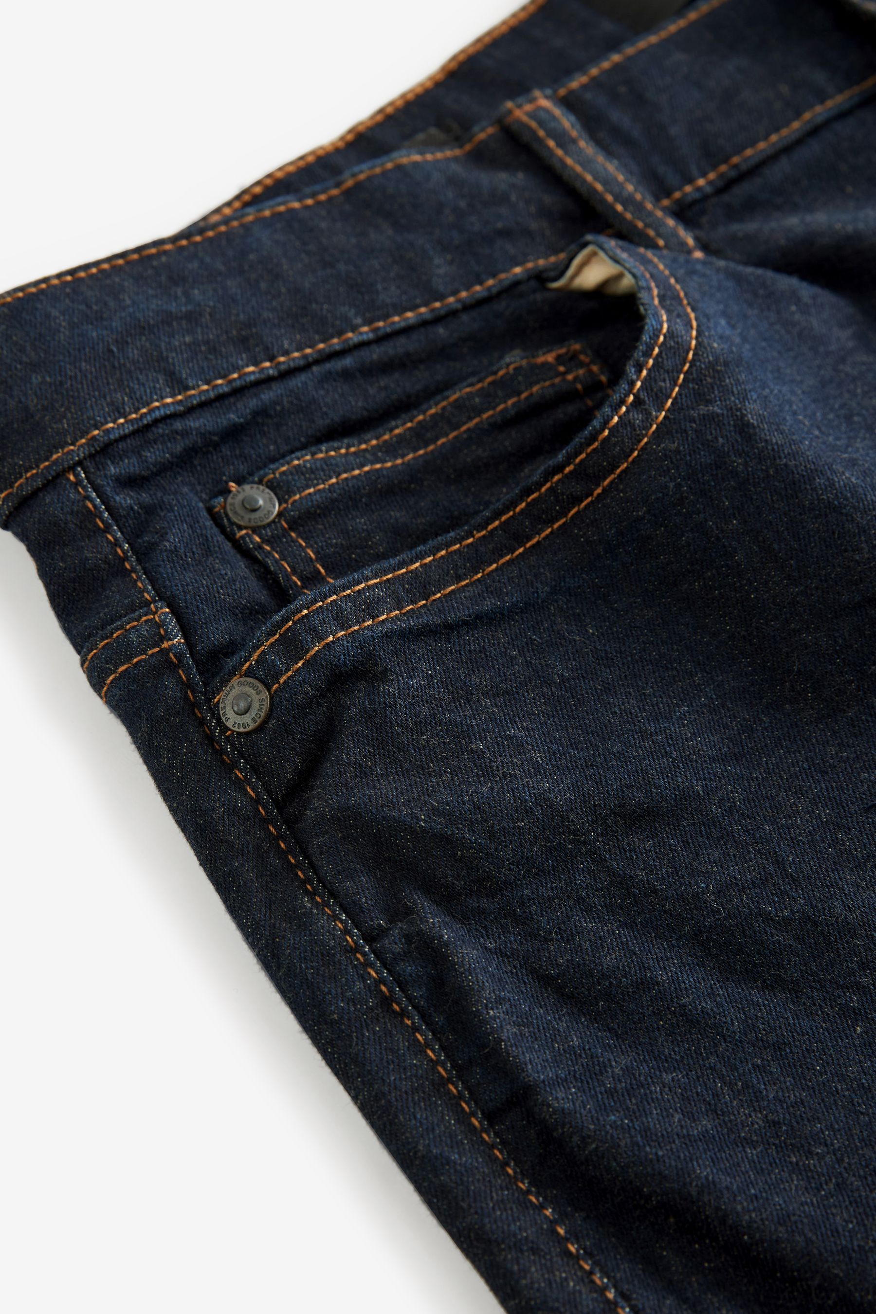 Buy Blue Indigo Rinse Straight Fit Classic Stretch Jeans from the Next ...