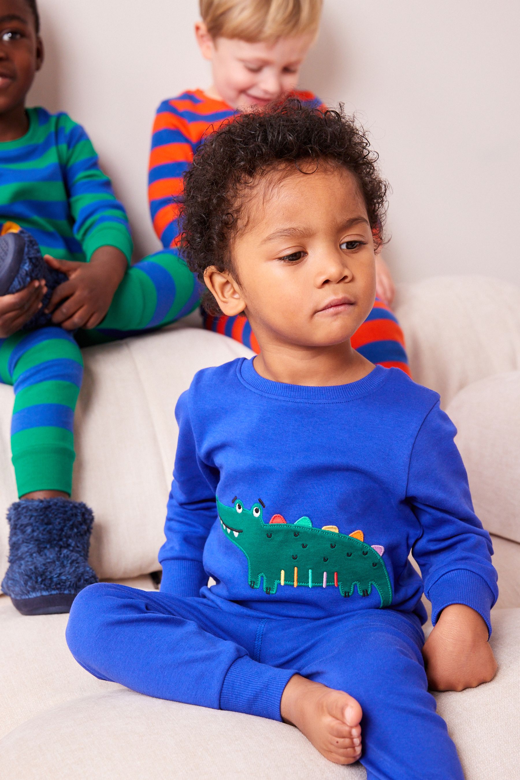 Buy Multi Bright Animal Snuggle 100% Cotton Pyjamas 3 Pack (9mths-8yrs ...