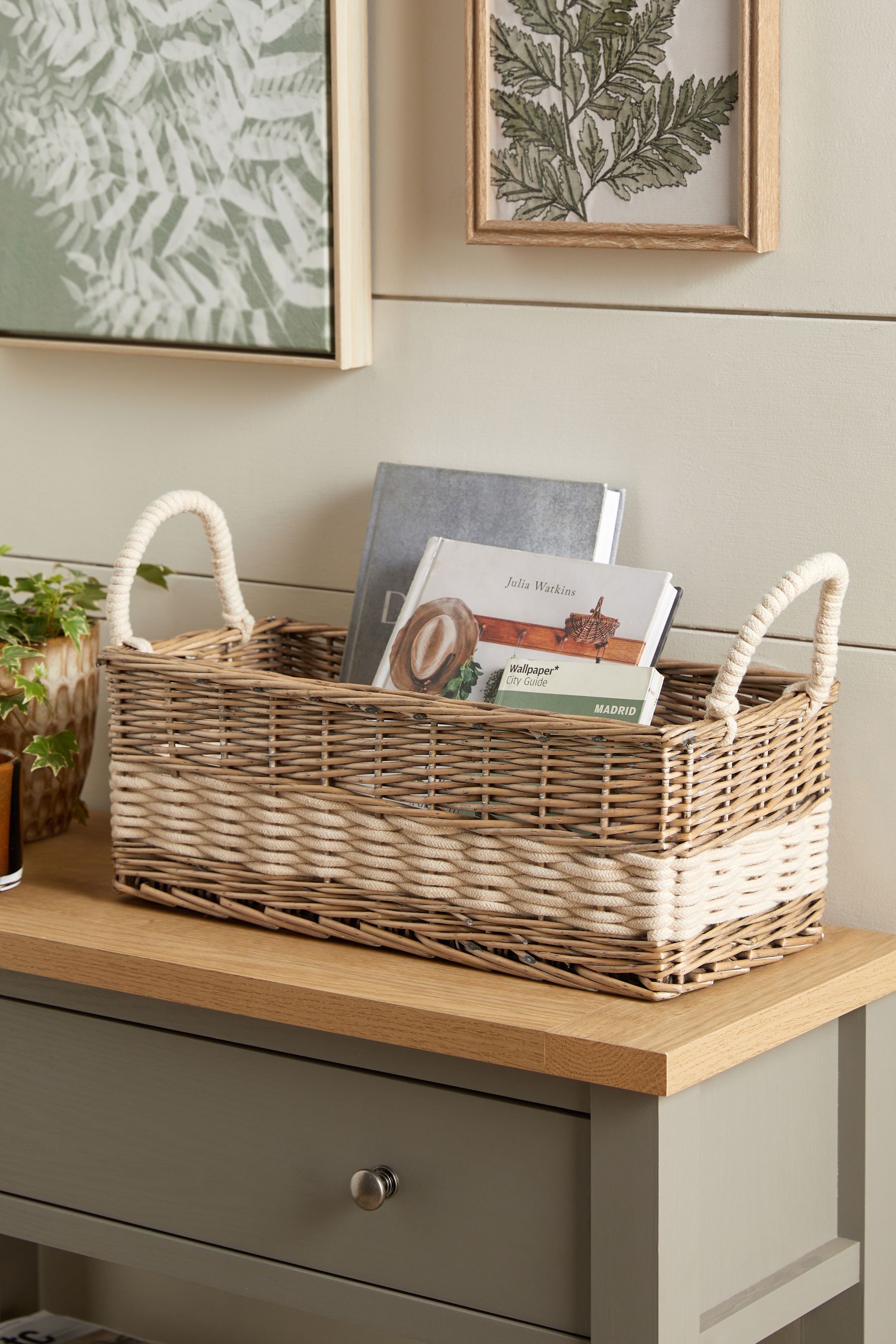 Buy Natural Wicker and Rope Malvern Basket Storage from the Next UK ...