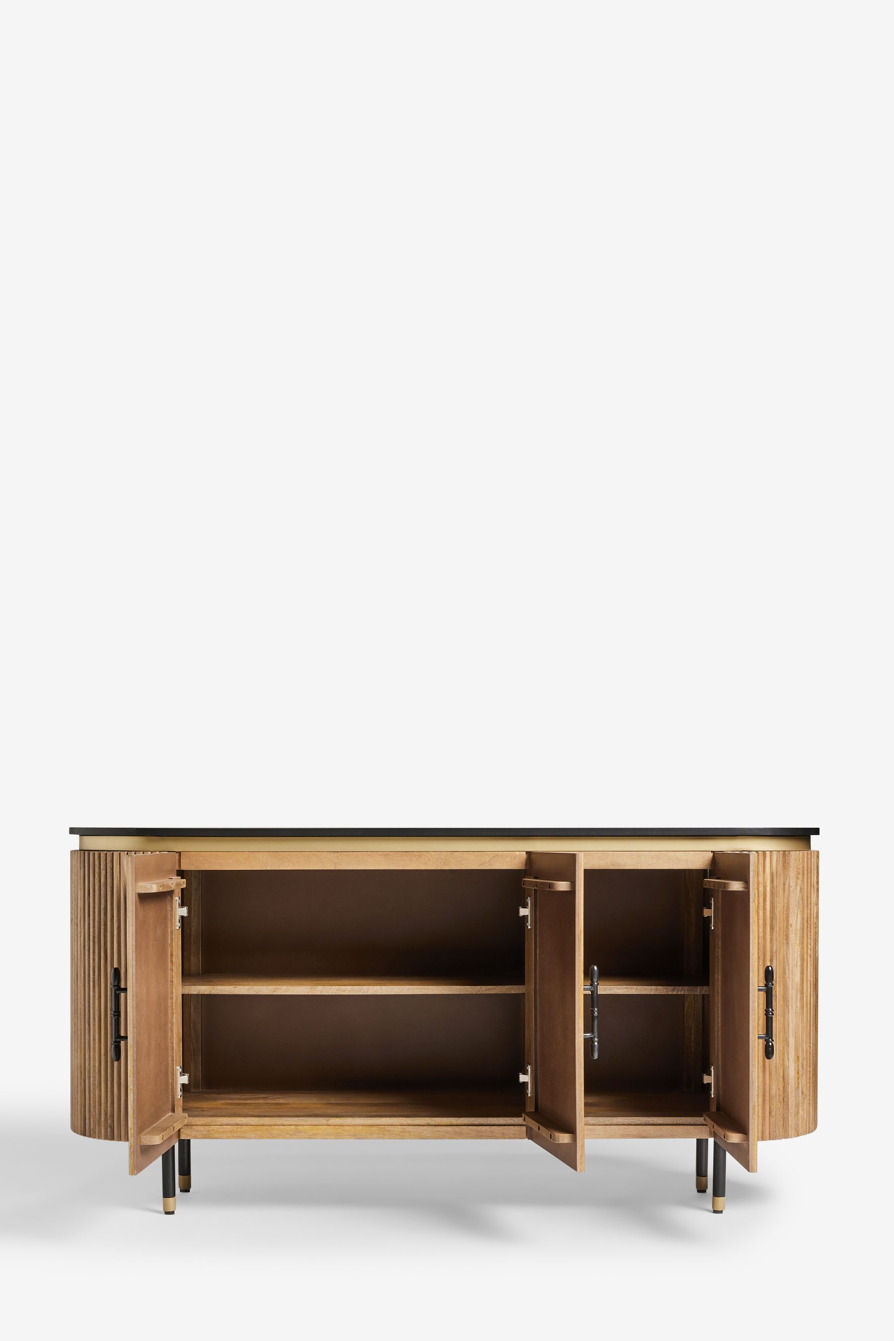 Buy Rockett St George Mango Wood Ribbed Large Sideboard from the Next ...