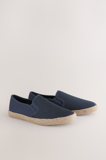 Buy Navy Mesh Espadrilles from the Next UK online shop