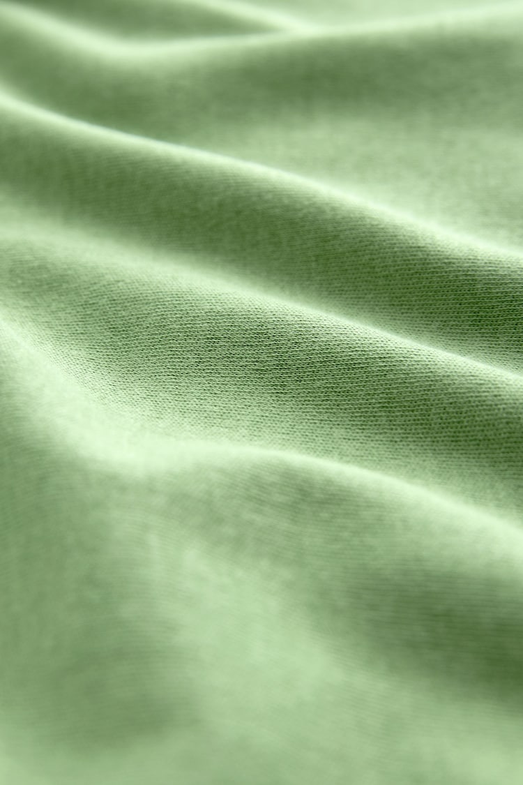 Buy Matcha Green 100% Cotton Heavyweight Relaxed Fit Crew Neck T-Shirt ...