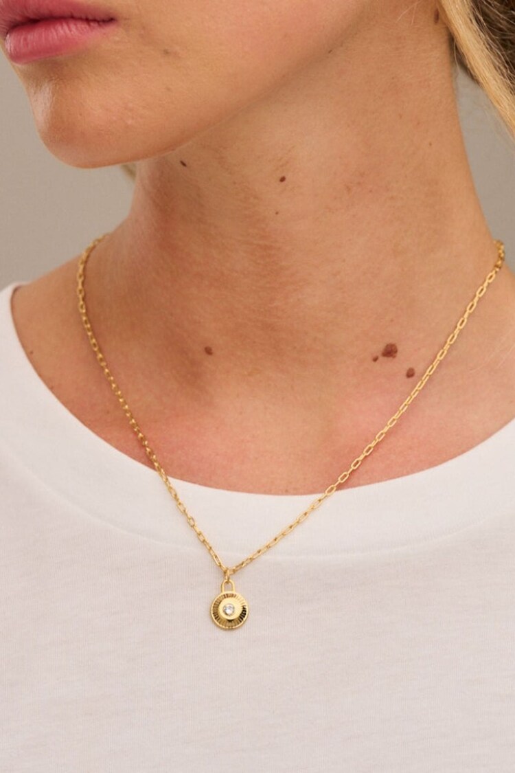 Buy Orelia London Plated Birth Disc Necklace from the Next UK online shop