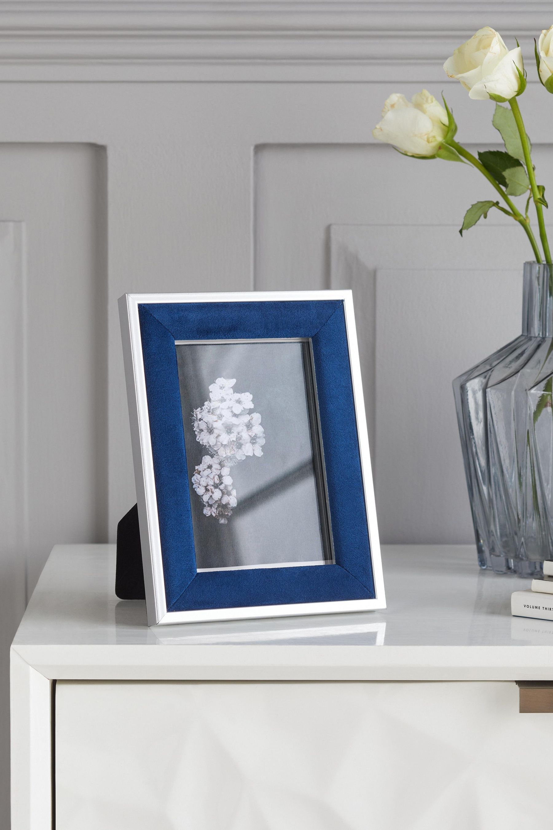 Buy Navy Velvet Picture Frame from the Next UK online shop